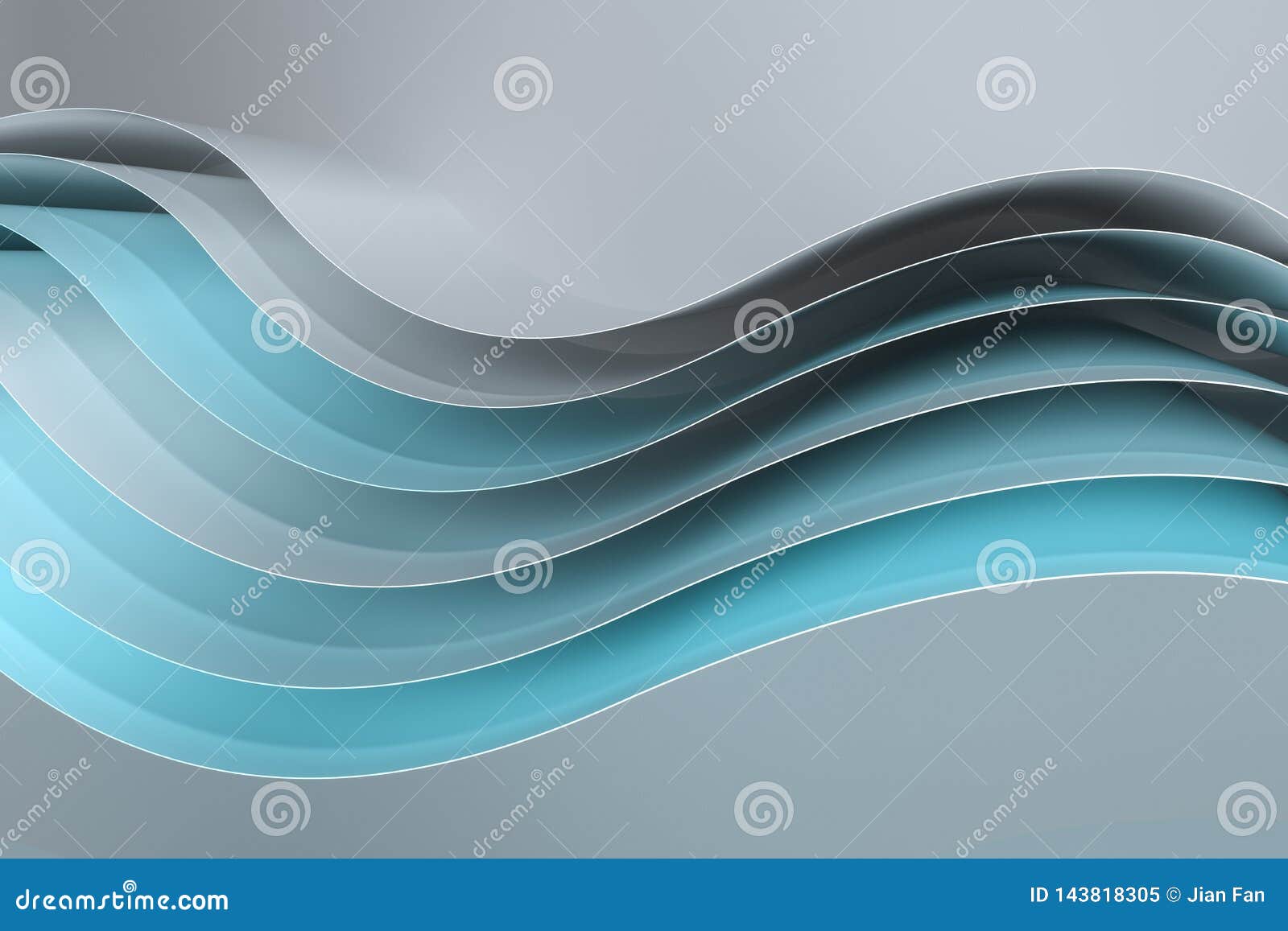 3d Rendering, Curve Surface and Texture Background Stock Illustration ...