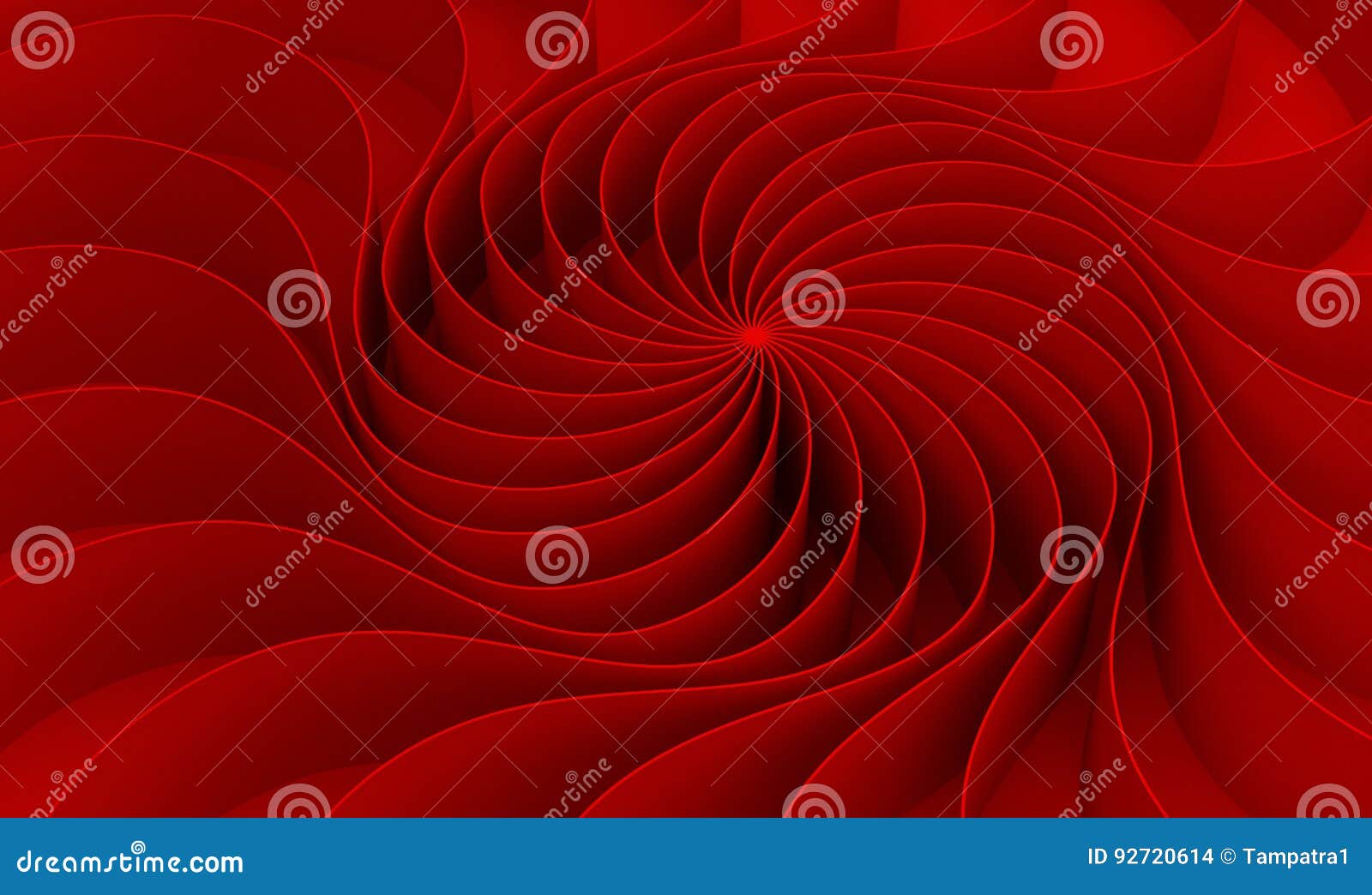 3d Rendering Curved Abstract on Red Background in Valentine`s Da Stock ...