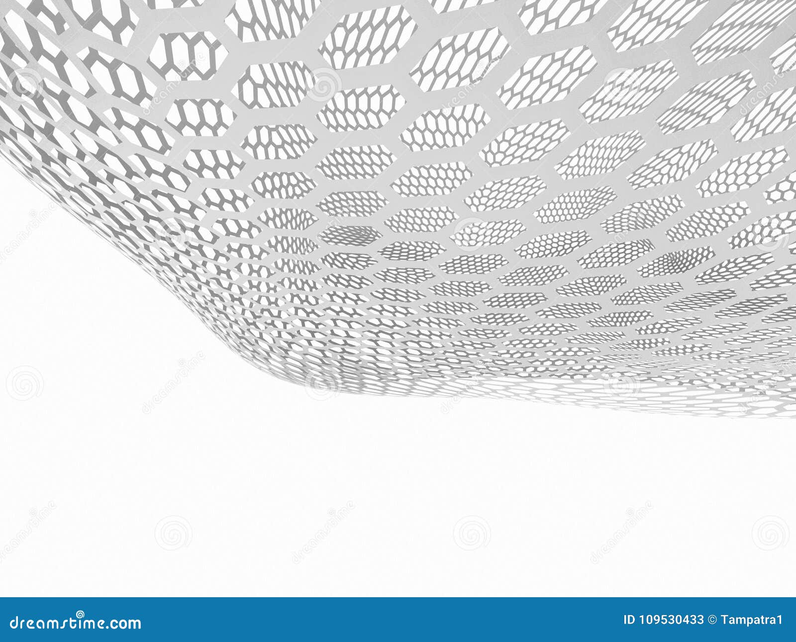 3d Rendering Curved Abstract on White Background, Illustration Stock ...