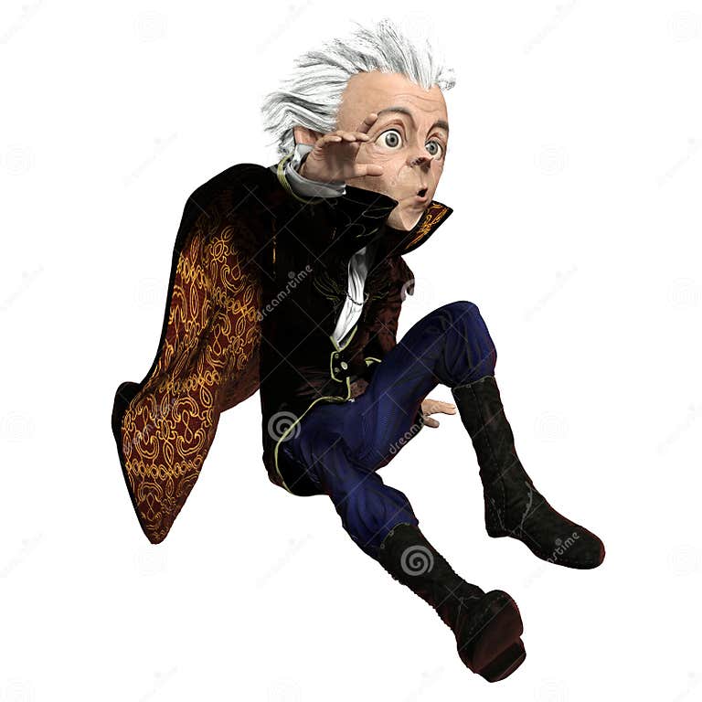 3D-illustration of a Cute and Funny Cartoon Earl Vampire with a Very ...