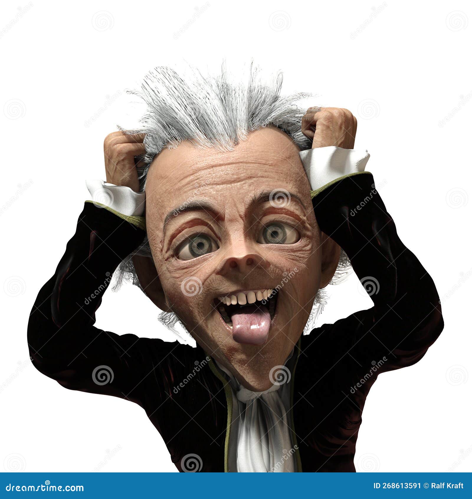 3D-illustration Of A Cute And Funny Cartoon Earl Vampire With A Very ...