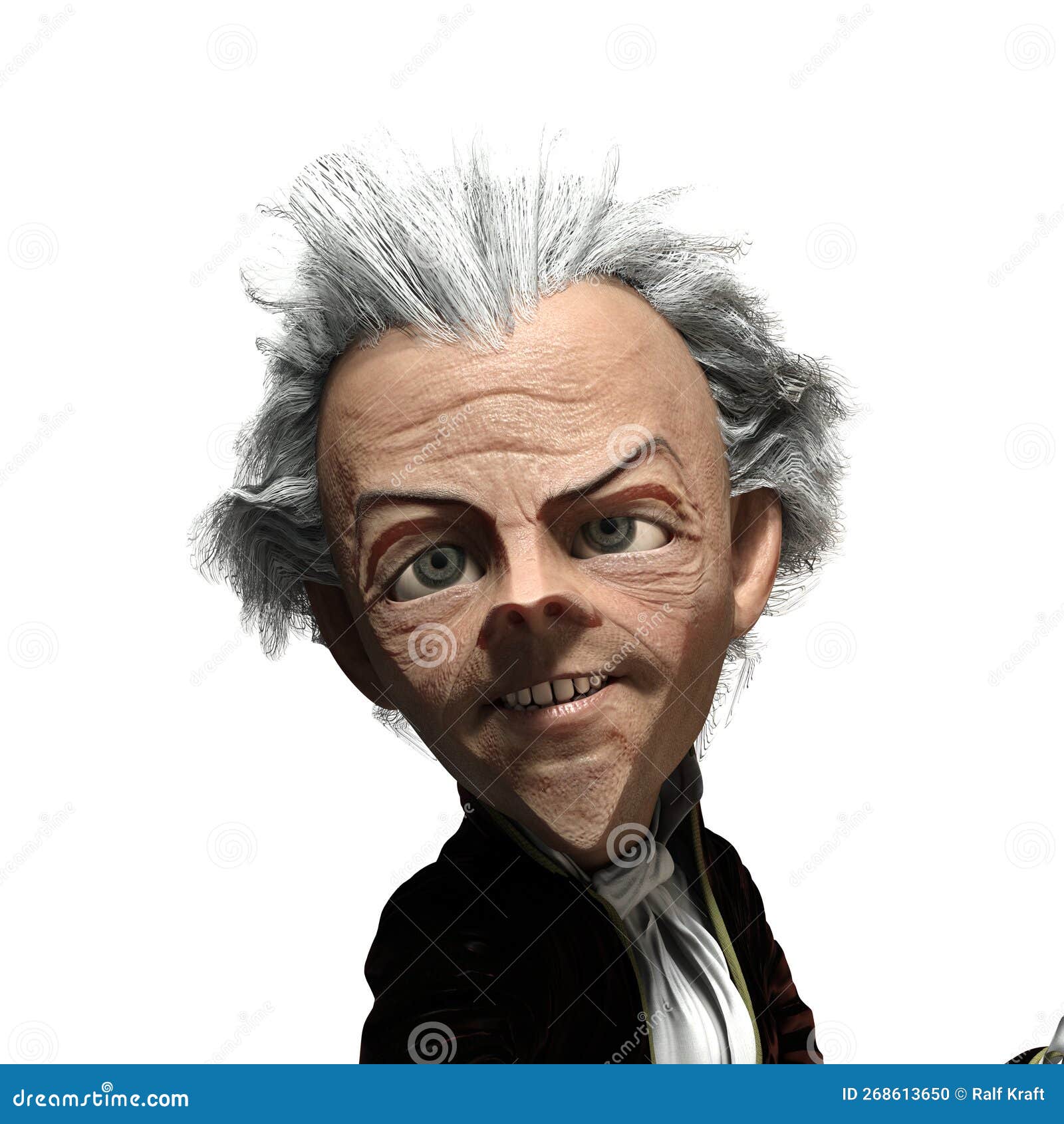 3D-illustration of a Cute and Funny Cartoon Earl Vampire with a Very ...