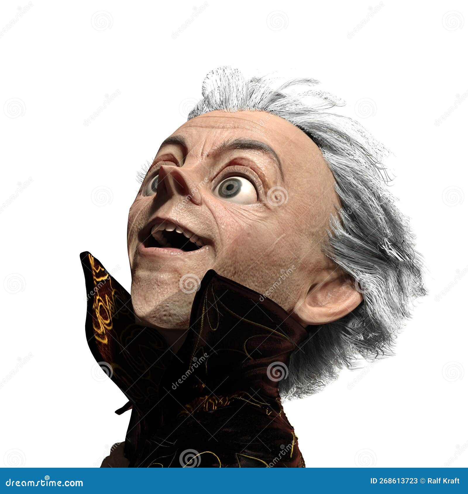 3D-illustration of a Cute and Funny Cartoon Earl Vampire with a Very ...