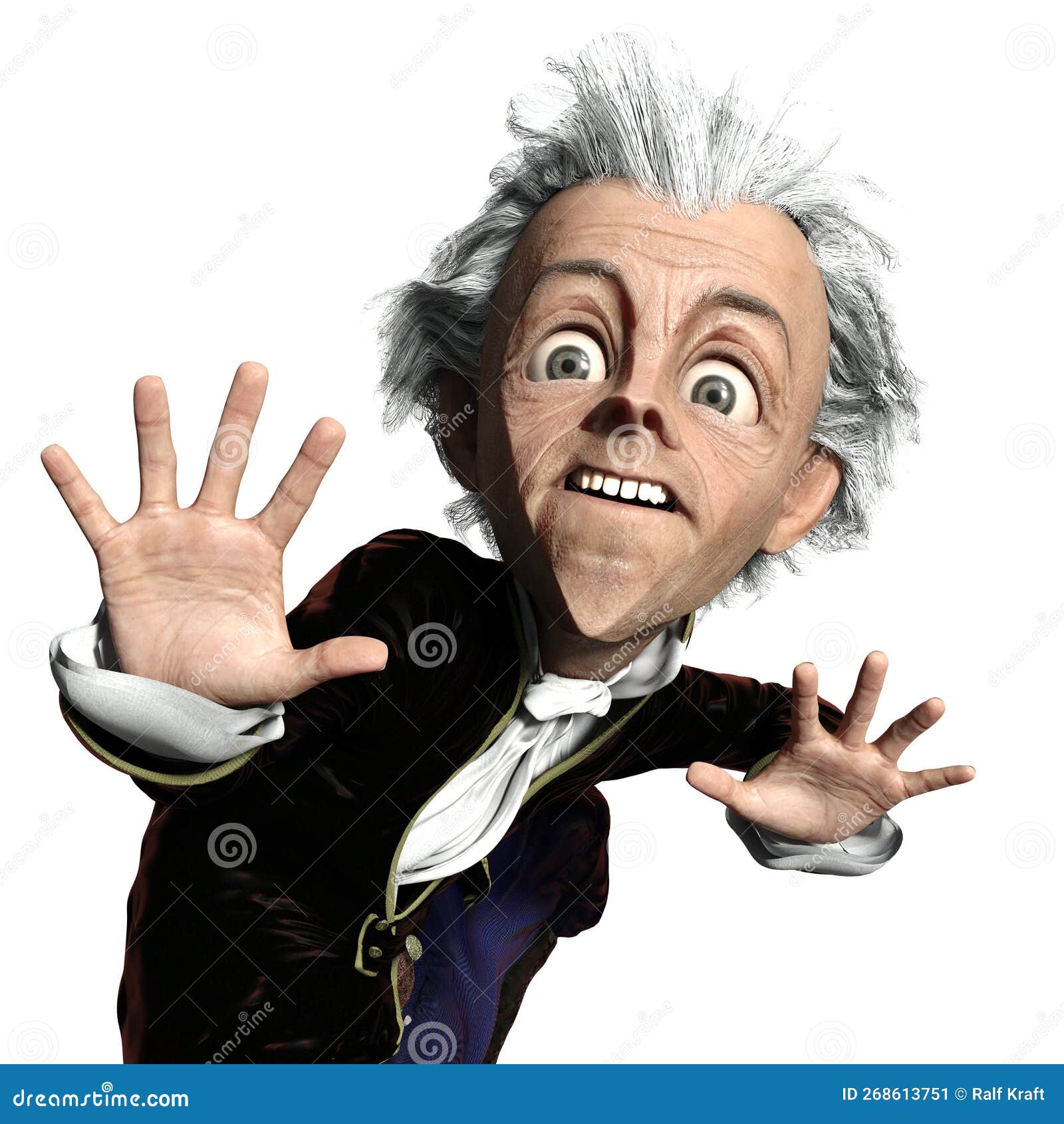 3D-illustration of a Cute and Funny Cartoon Earl Vampire with a Very ...