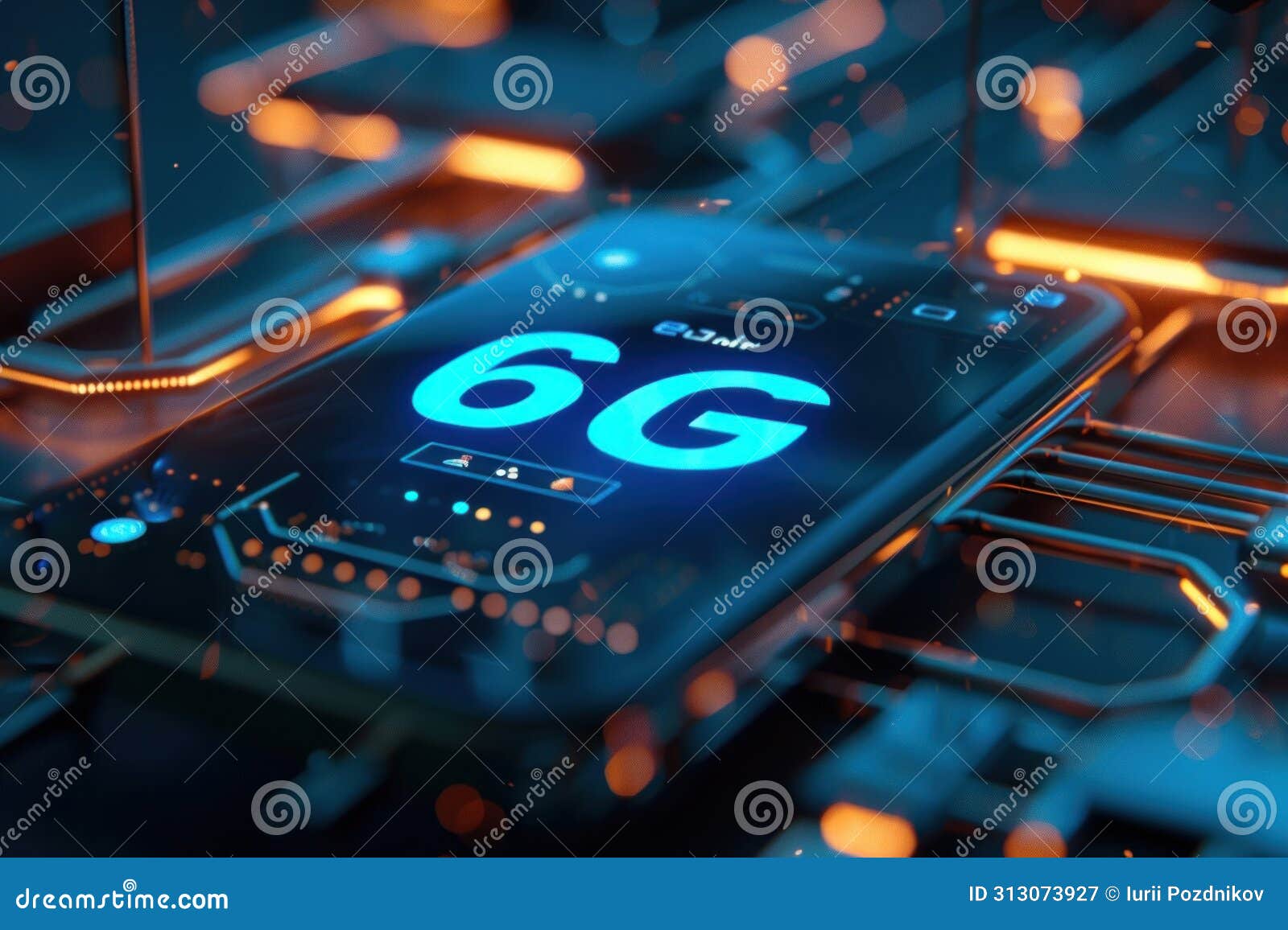 3D Rendering of Cutting-Edge 6G Circuit Board for Telecom and ...