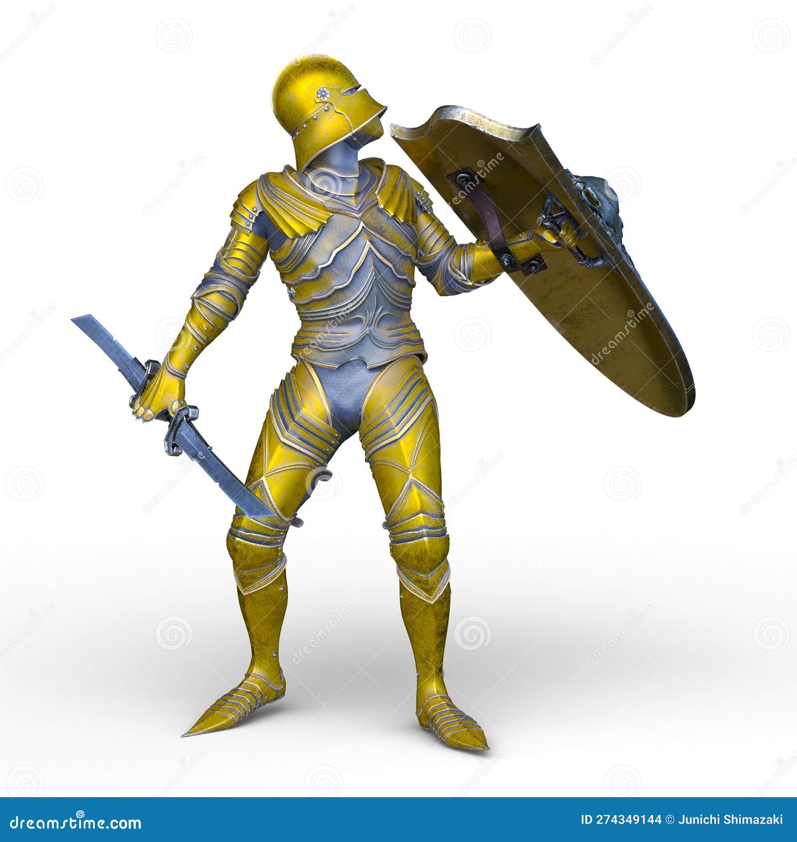 3D Rendering of a Cyber Knight Stock Illustration - Illustration of ...