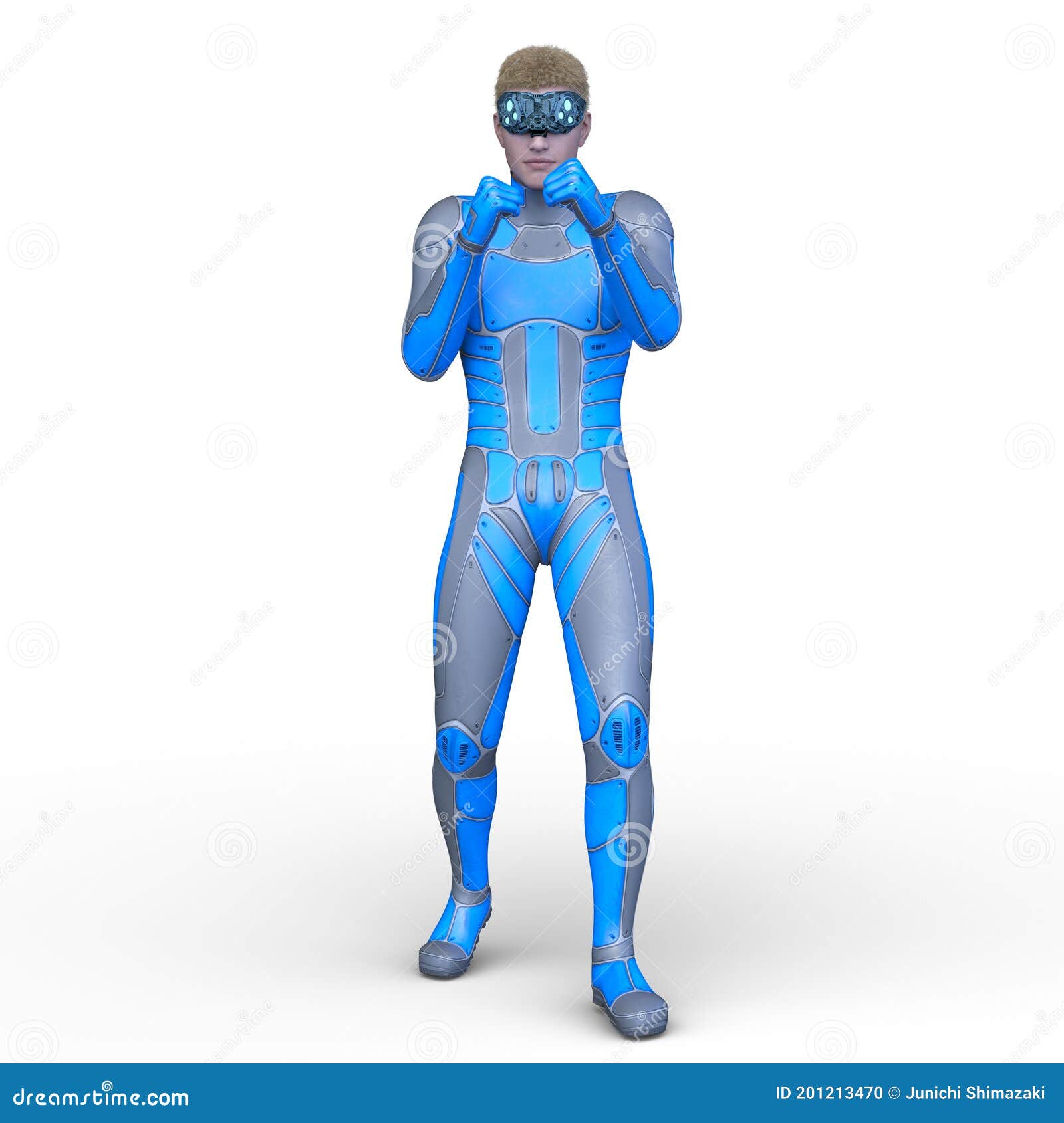 3D rendering of cyber man stock illustration. Illustration of style ...