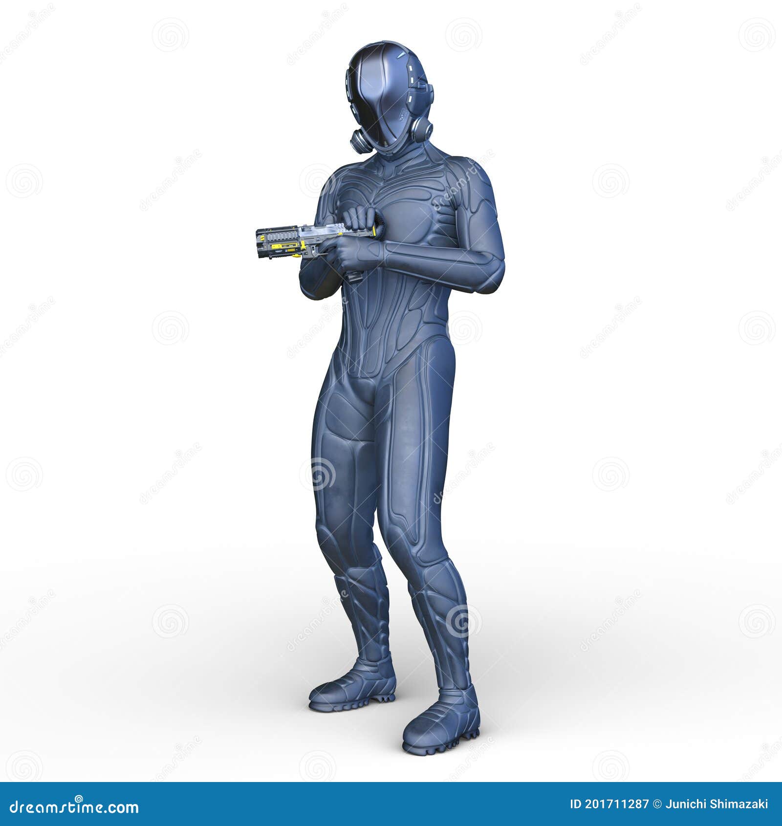 3D rendering of cyber man stock illustration. Illustration of game ...