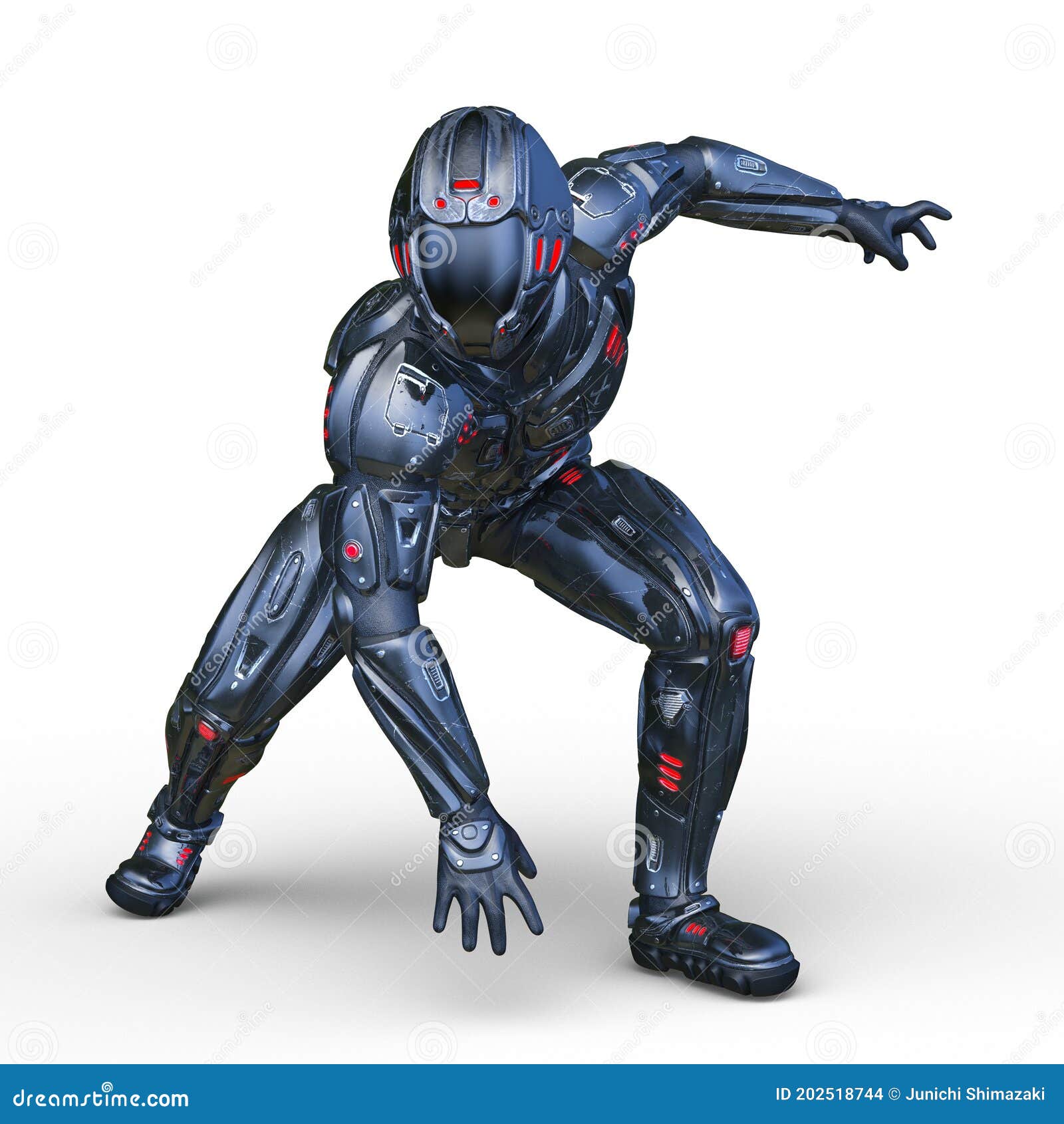3D rendering of cyber man stock illustration. Illustration of future ...