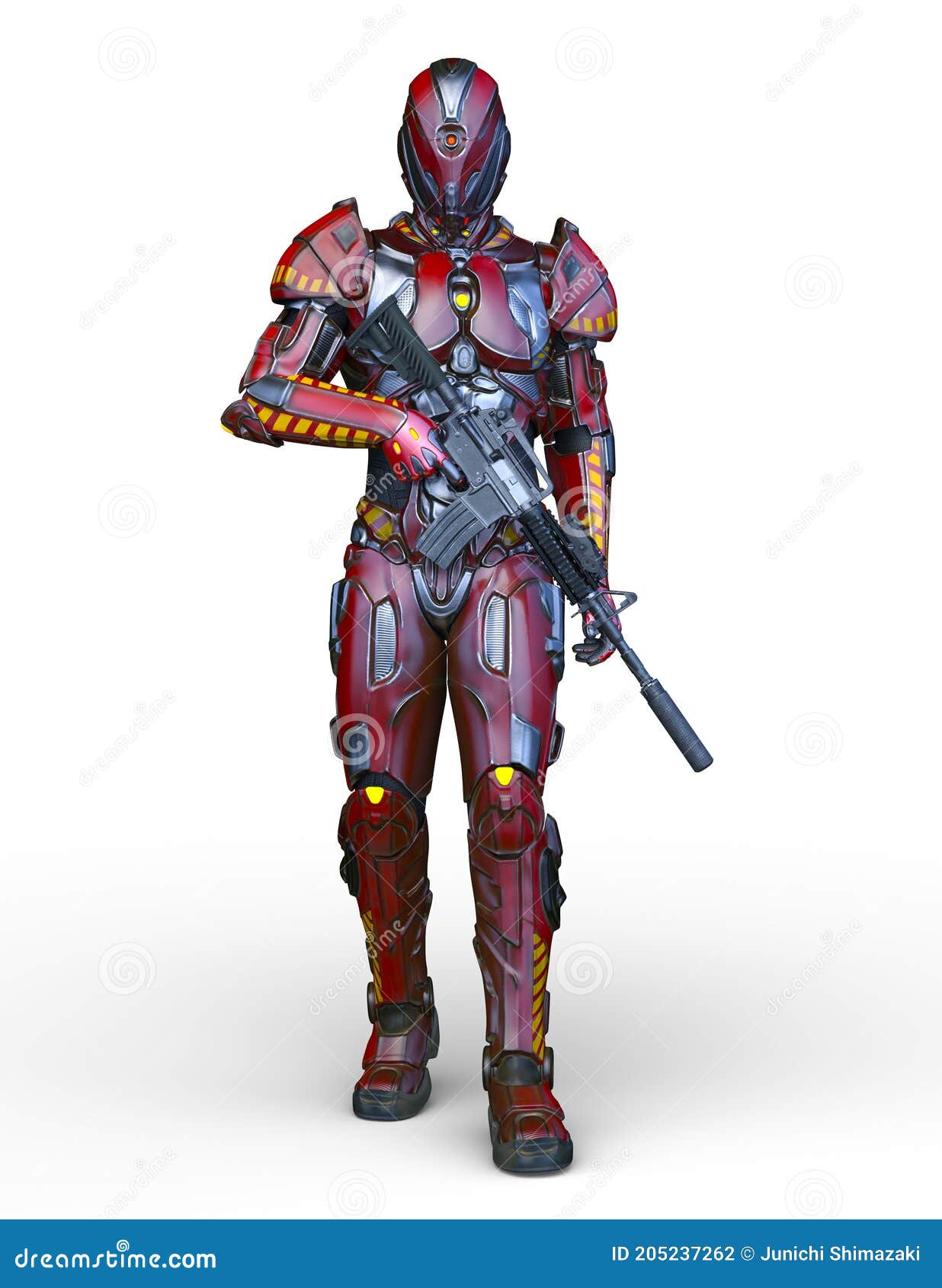 3D rendering of cyber man stock illustration. Illustration of rendering ...