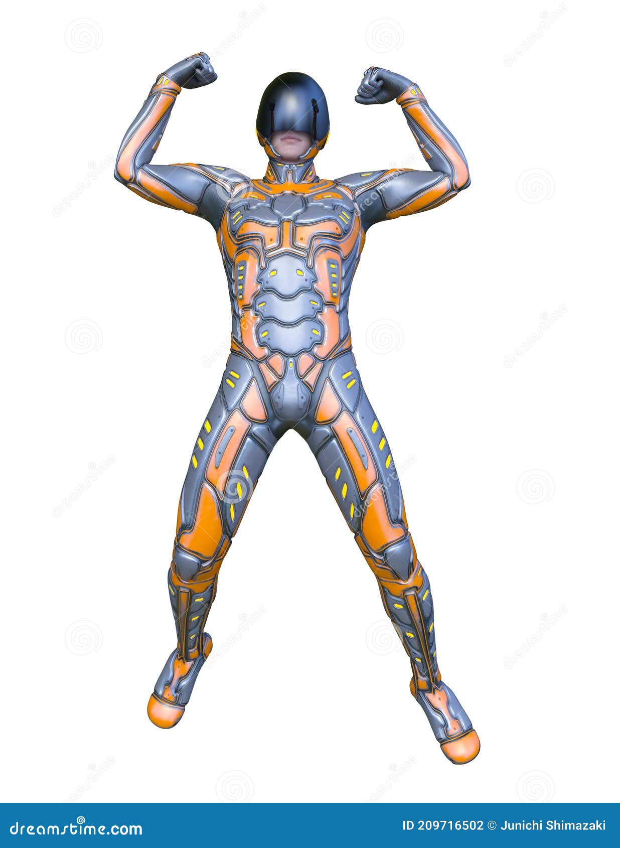 3D rendering of cyber man stock illustration. Illustration of game ...