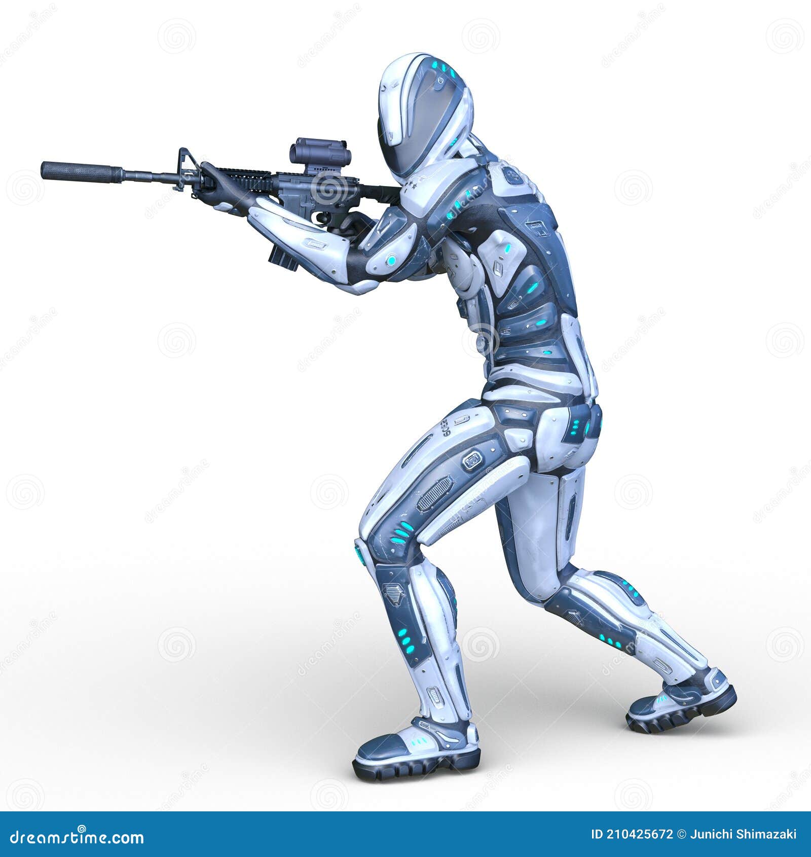 3D rendering of cyber man stock illustration. Illustration of person ...