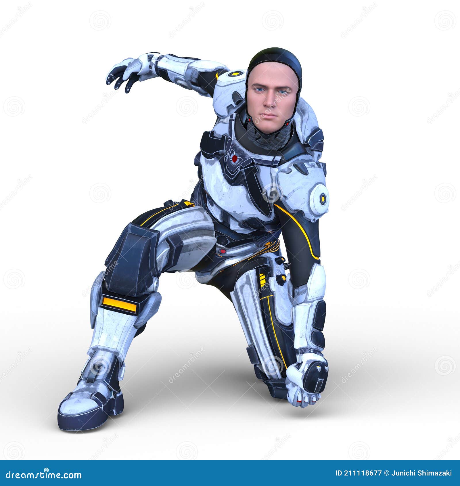 3D rendering of cyber man stock illustration. Illustration of science ...