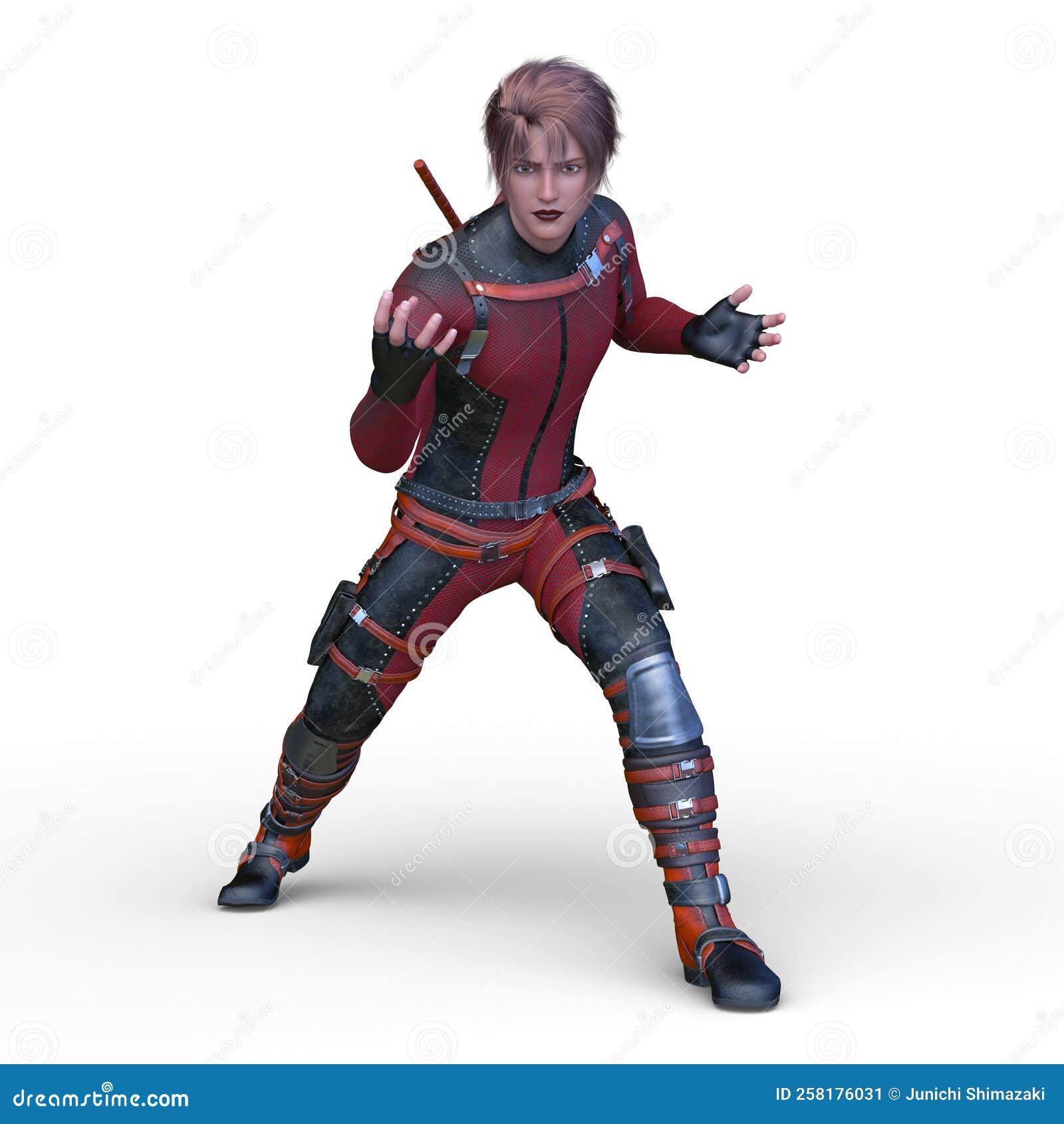 3D Rendering of a Cyber Man Stock Illustration - Illustration of weapon ...