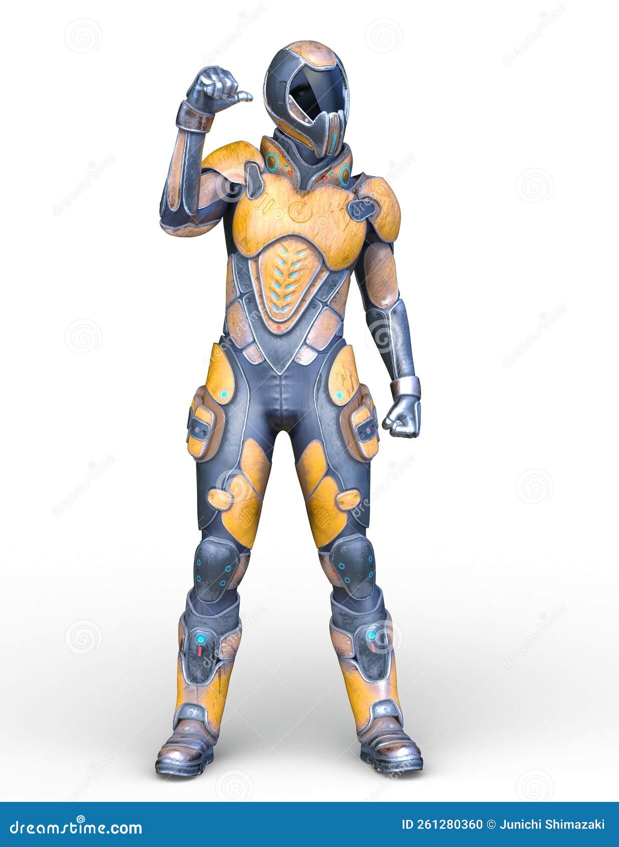 3D Rendering of a Cyber Man Stock Illustration - Illustration of model ...