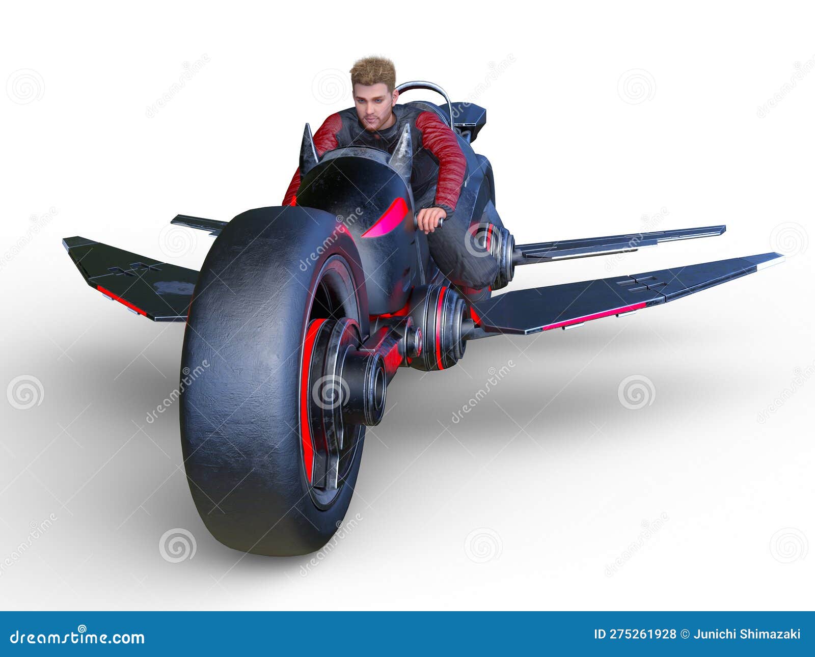 3D Rendering of a Cyber Man Rider Stock Illustration - Illustration of ...