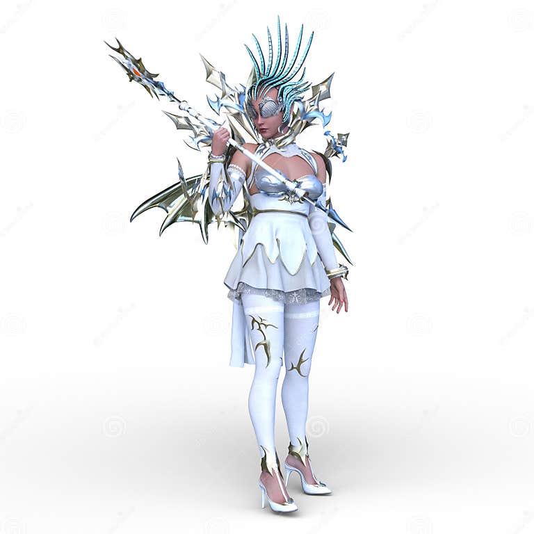 3D Rendering of a Cyber Princess Stock Illustration - Illustration of style, female: 278150240