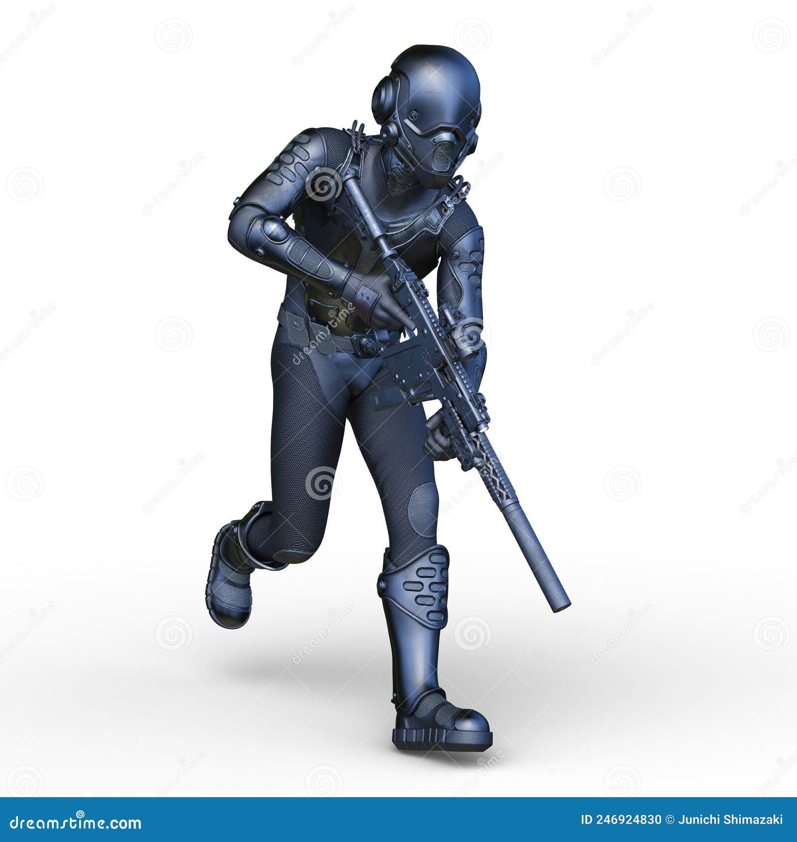 A Cyber Warrior In A Burnt Land, Extremely Highly Detailed Futuristic ...