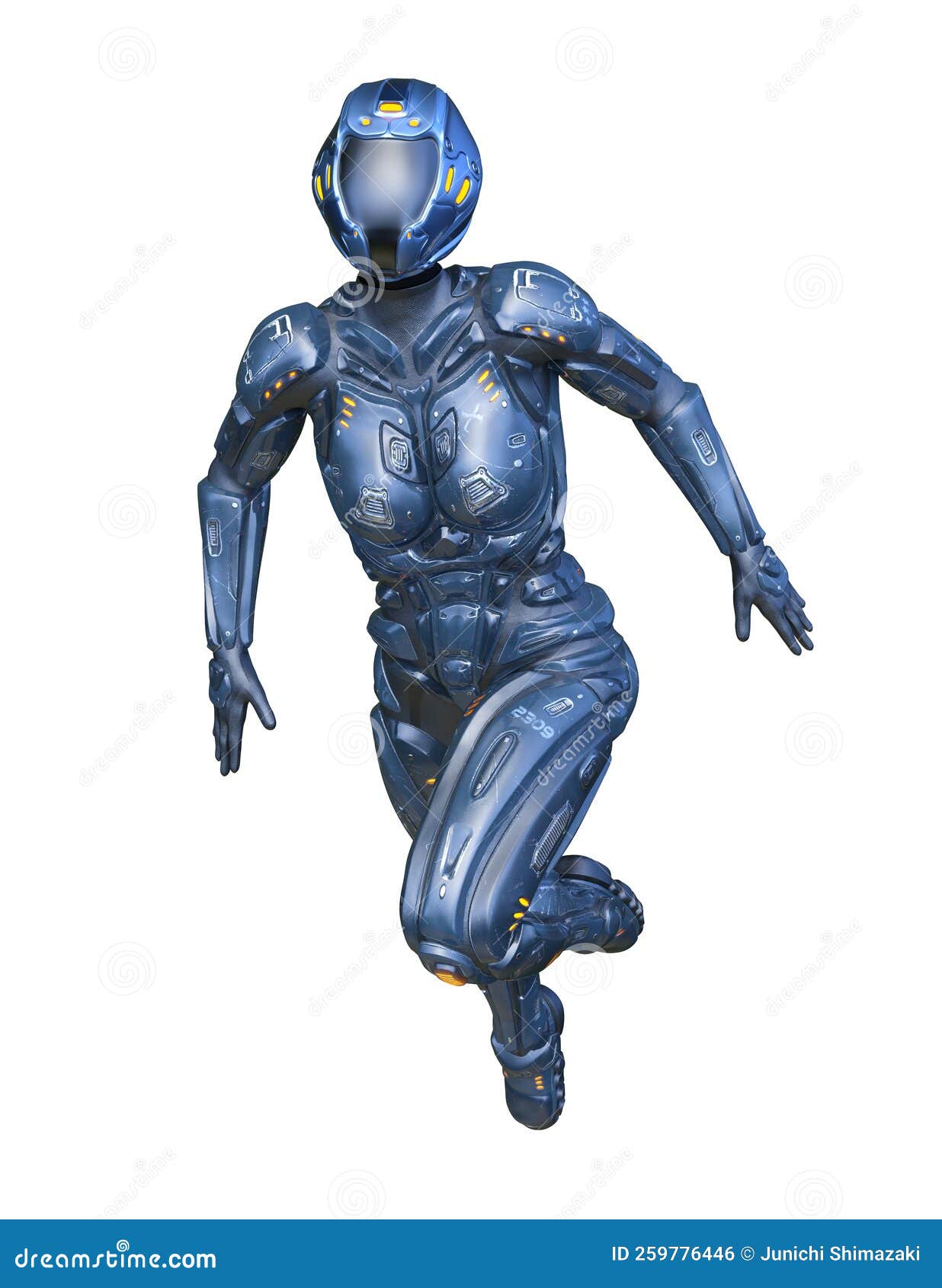 3D Rendering of a Cyber Woman Stock Illustration - Illustration of ...