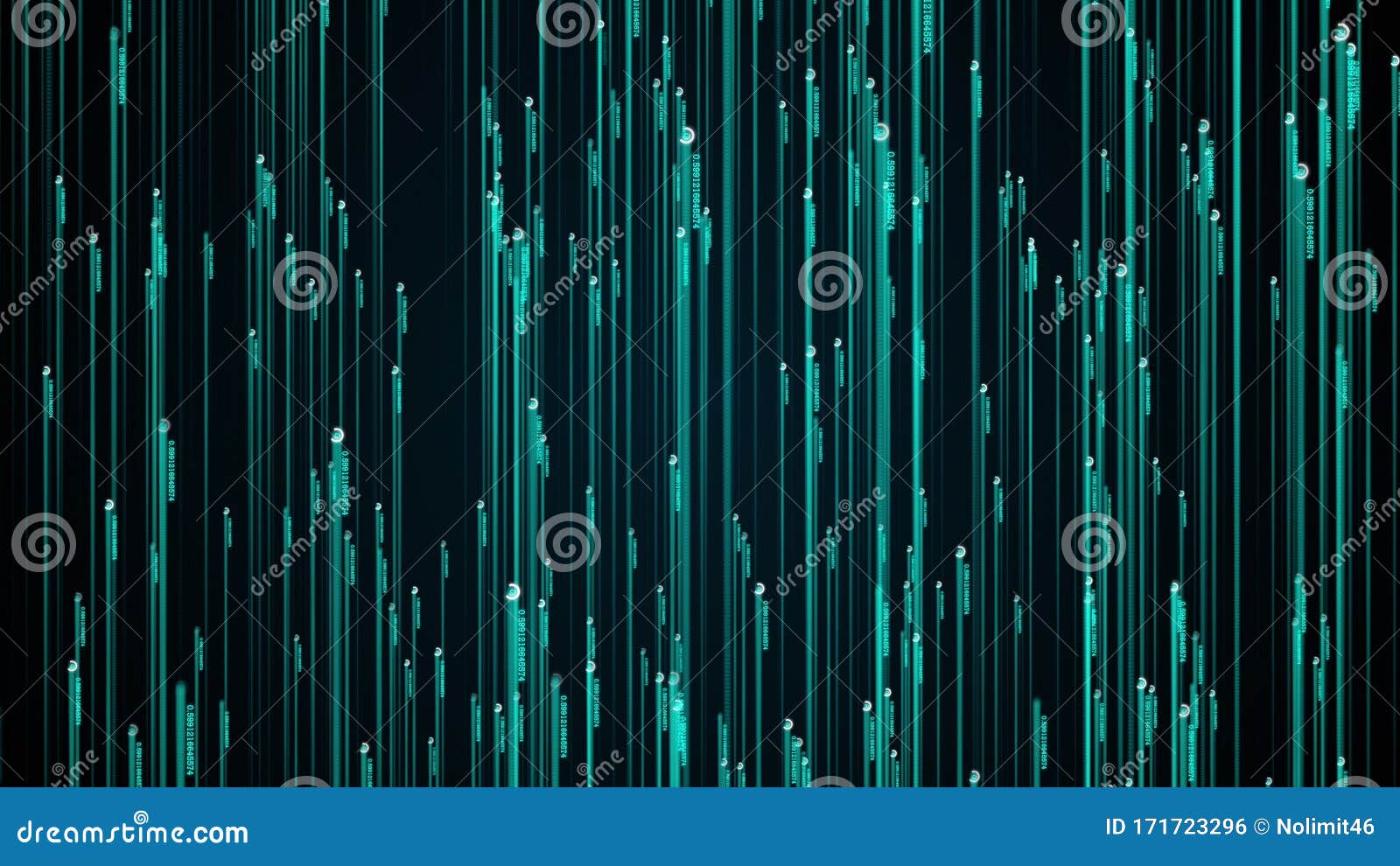 3d Rendering of Cyberspace Hi-tech Background. Computer Generated Many ...