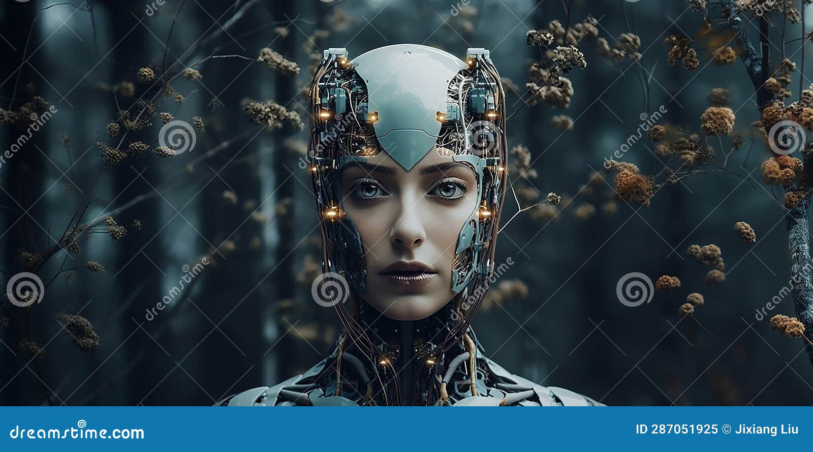 3D Rendering Cyborg Bionic Human Robotic Synthetic Cyberpunk Scifi ...