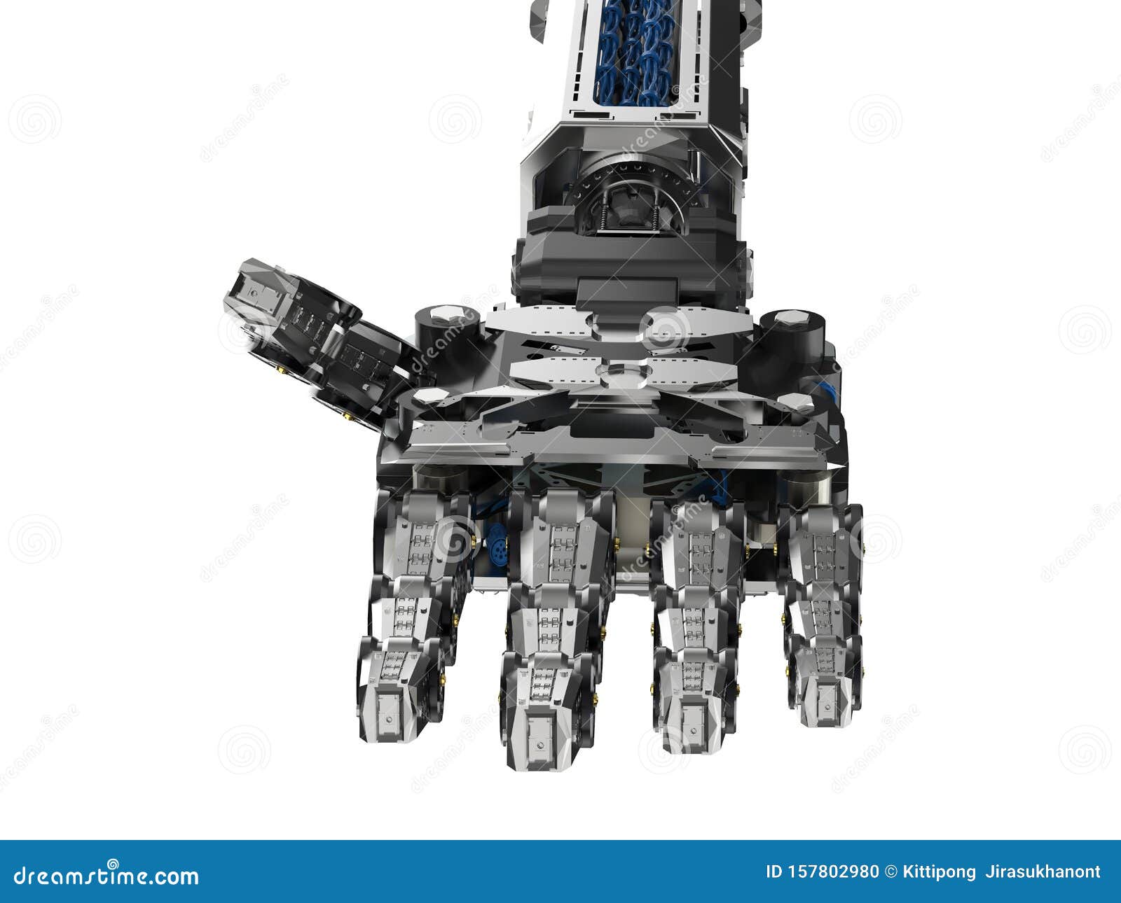 Cyborg hand isolated stock illustration. Illustration of cybernetic ...