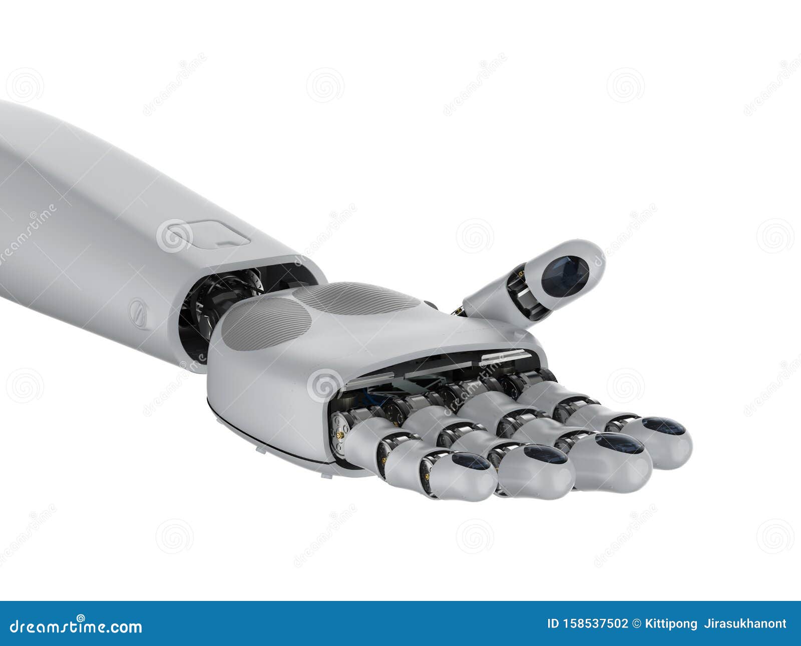 Cyborg hand isolated stock illustration. Illustration of technology ...