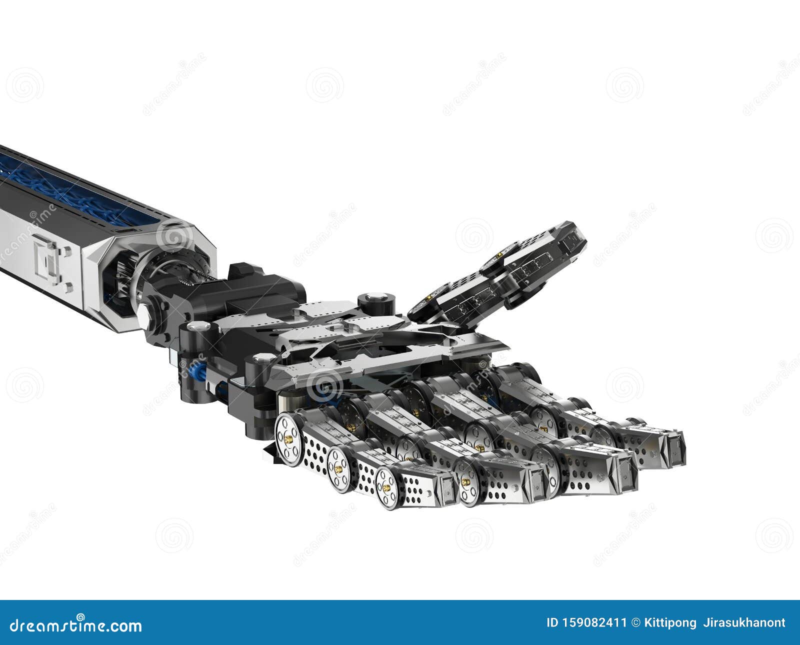 Cyborg hand isolated stock illustration. Illustration of robotic ...