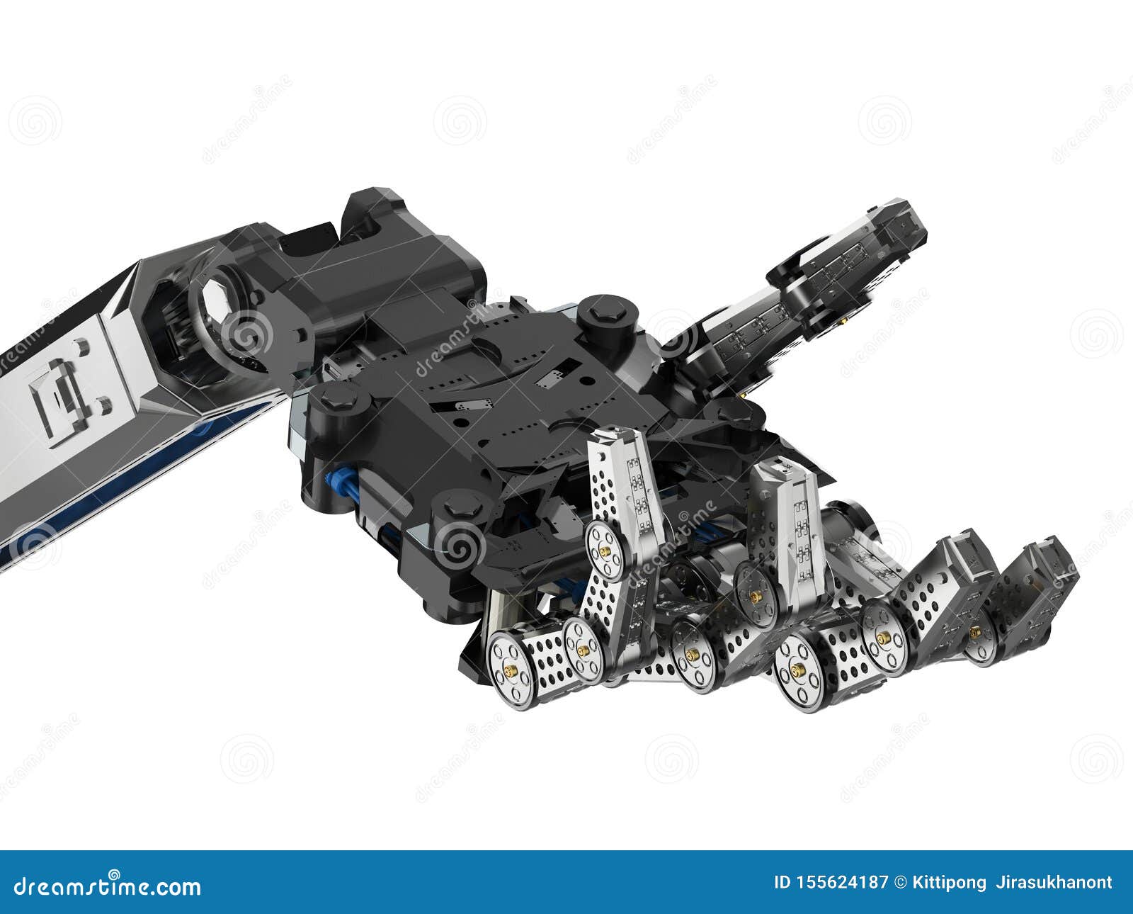 Cyborg hand isolated stock illustration. Illustration of spare - 155624187