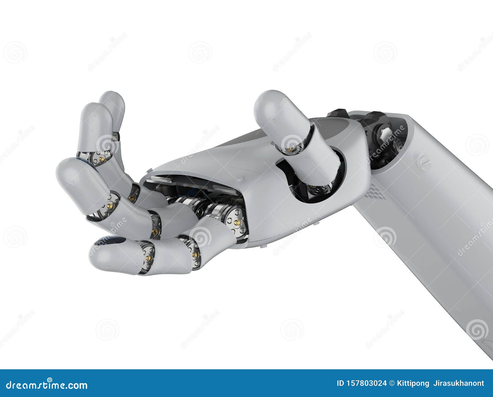 Cyborg hand isolated stock illustration. Illustration of automaton ...