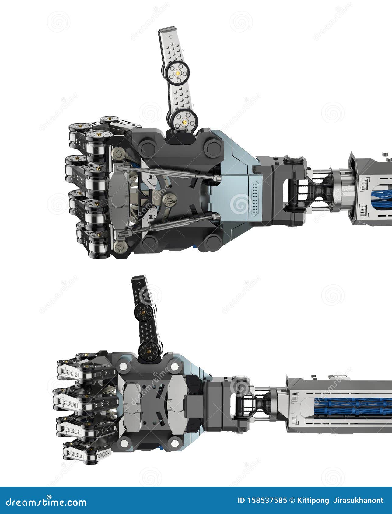 Cyborg hand isolated stock illustration. Illustration of finger - 158537585