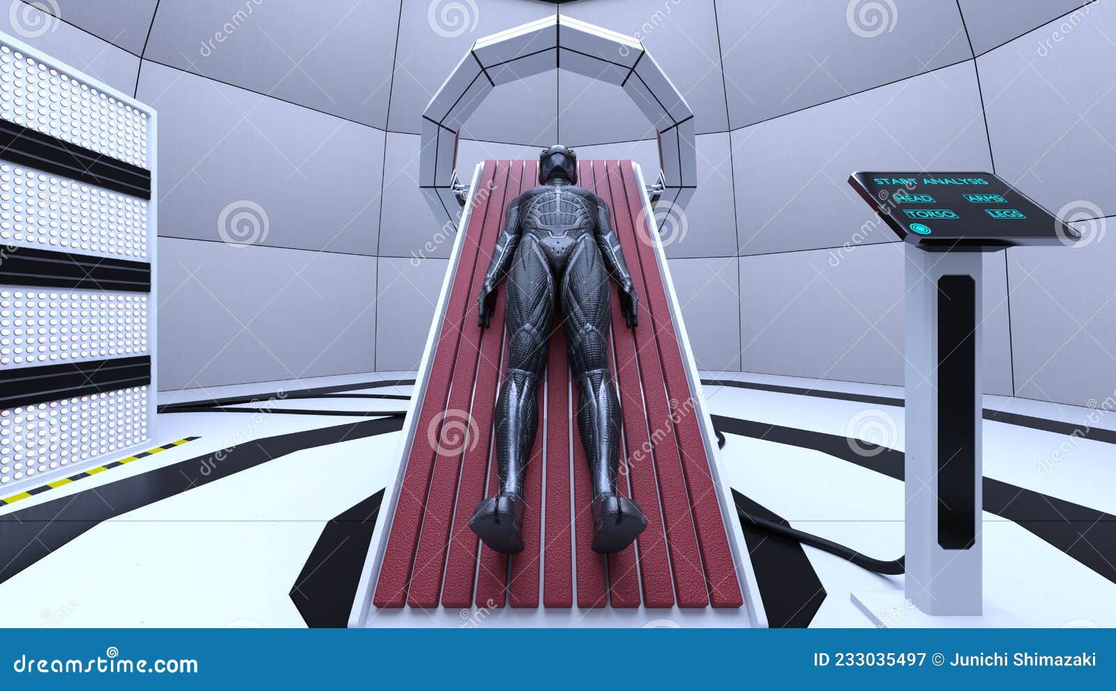 3D Rendering of the Cyborg Laboratory Stock Illustration - Illustration ...