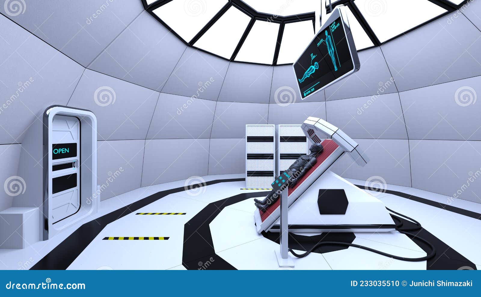 3D Rendering of the Cyborg Laboratory Stock Illustration - Illustration ...