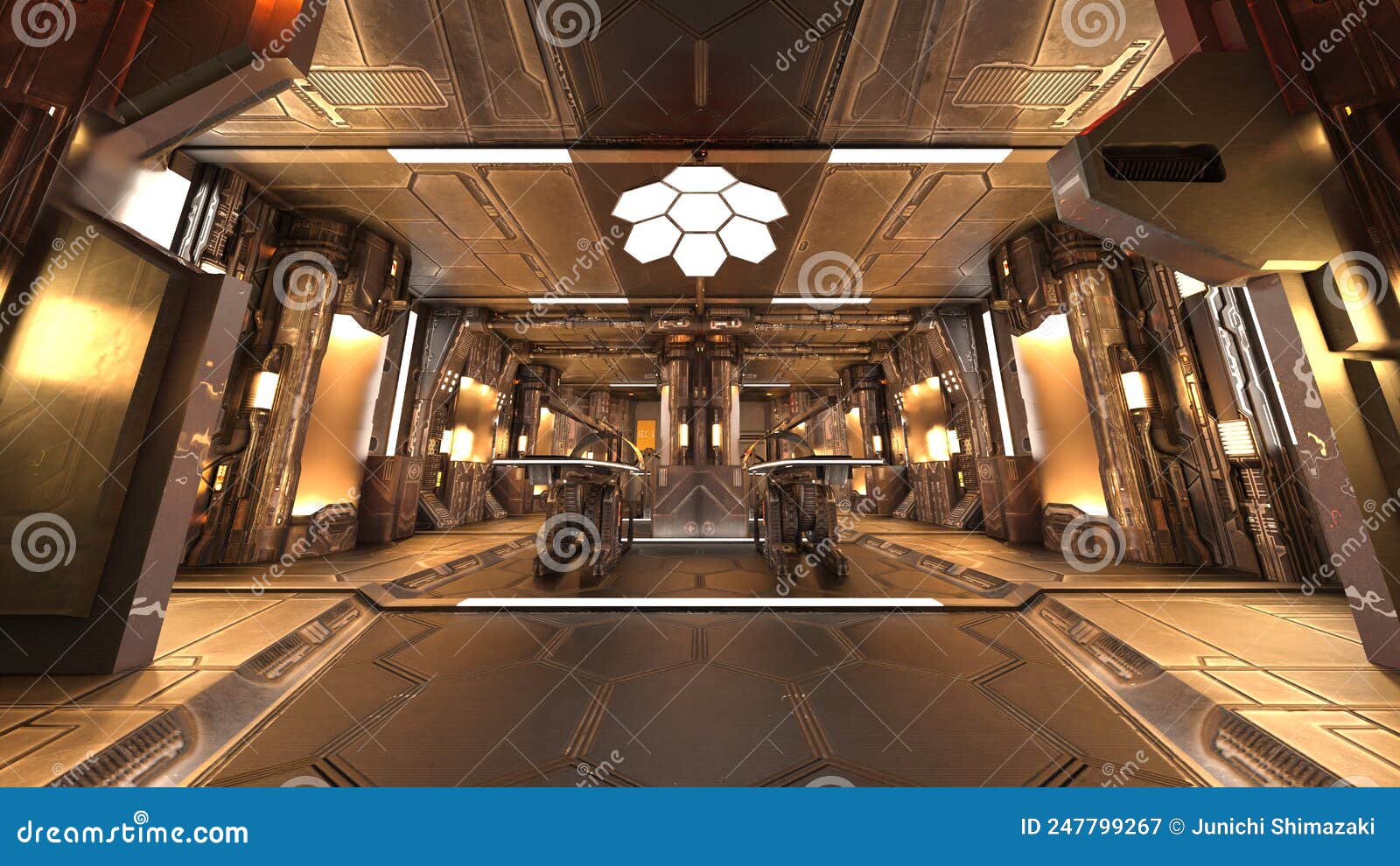 3D Rendering of the Cyborg Testing Laboratory Stock Illustration ...