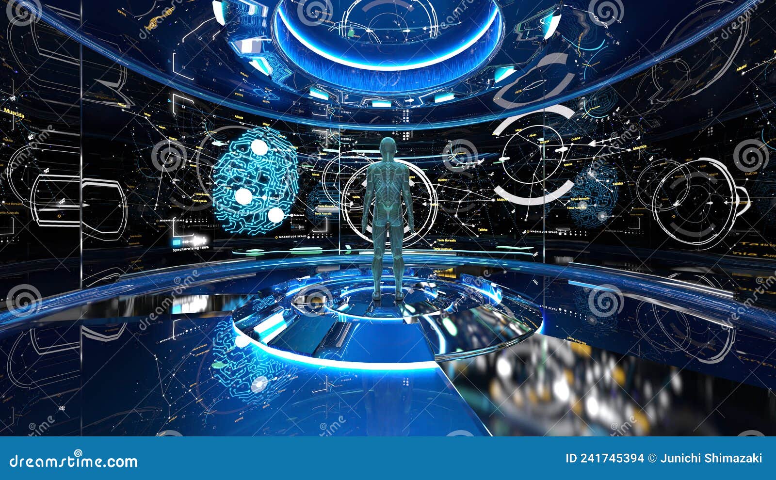 3D Rendering of the Cyborg Testing Laboratory Stock Illustration ...