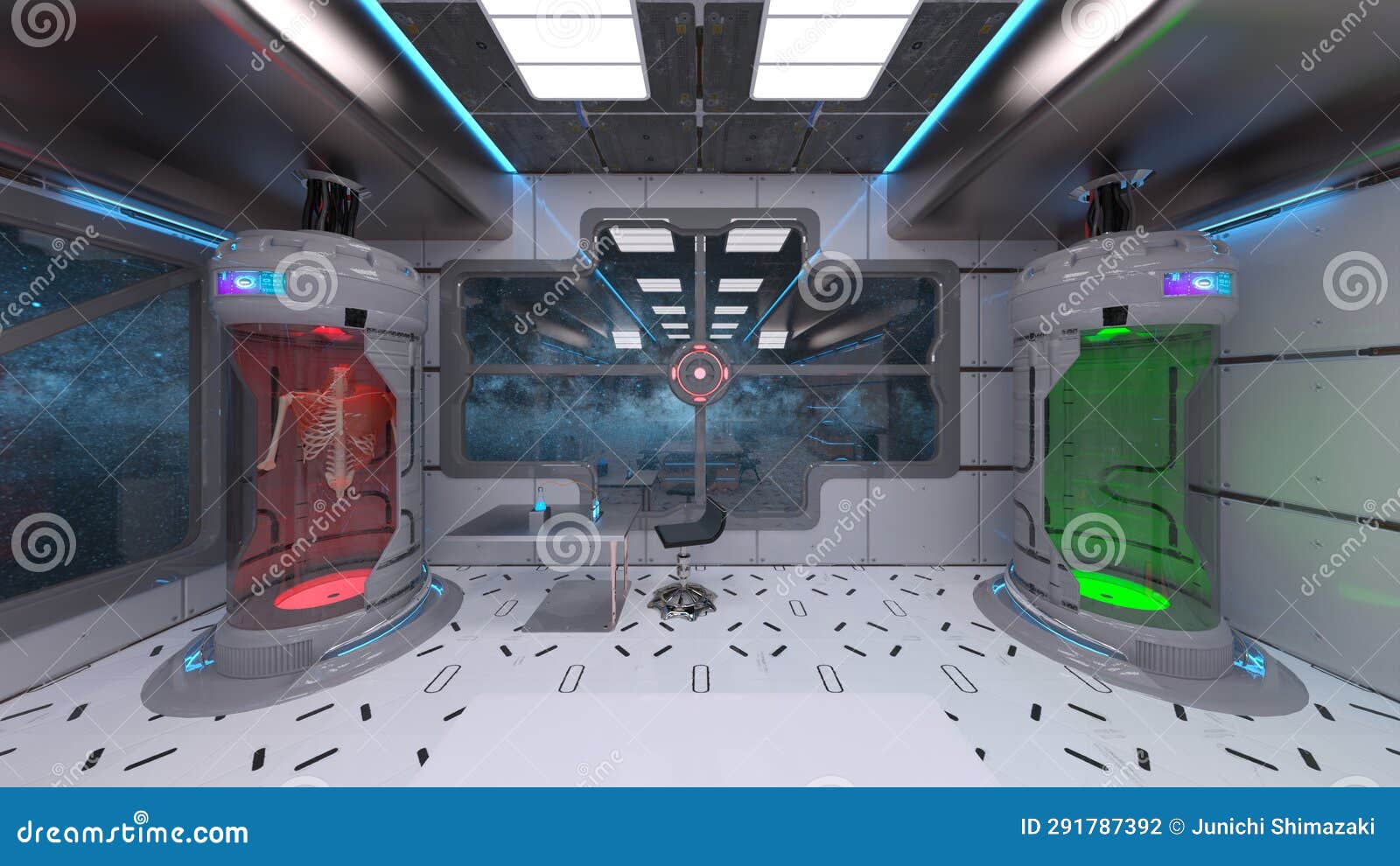3d Rendering Of The Cyborg Testing Laboratory Stock Illustration Illustration Of Research