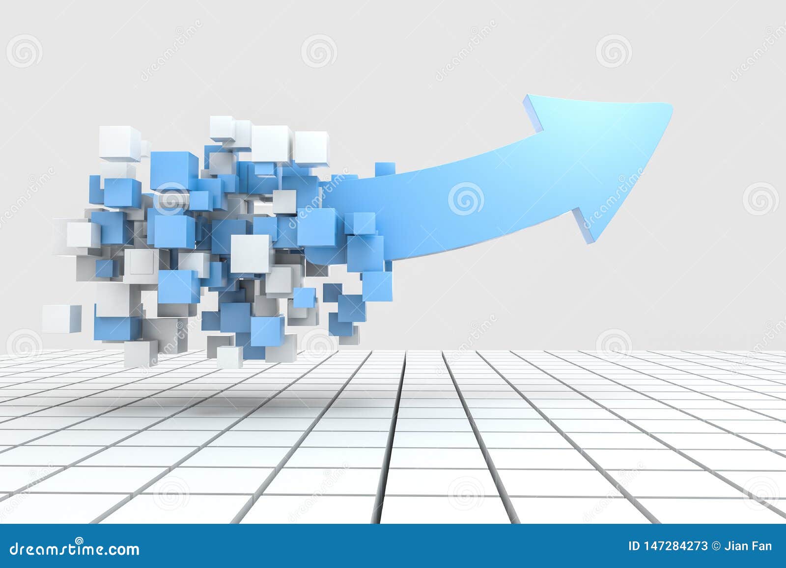 3d Rendering, 3d Model of Arrow, the Concept of Development and ...