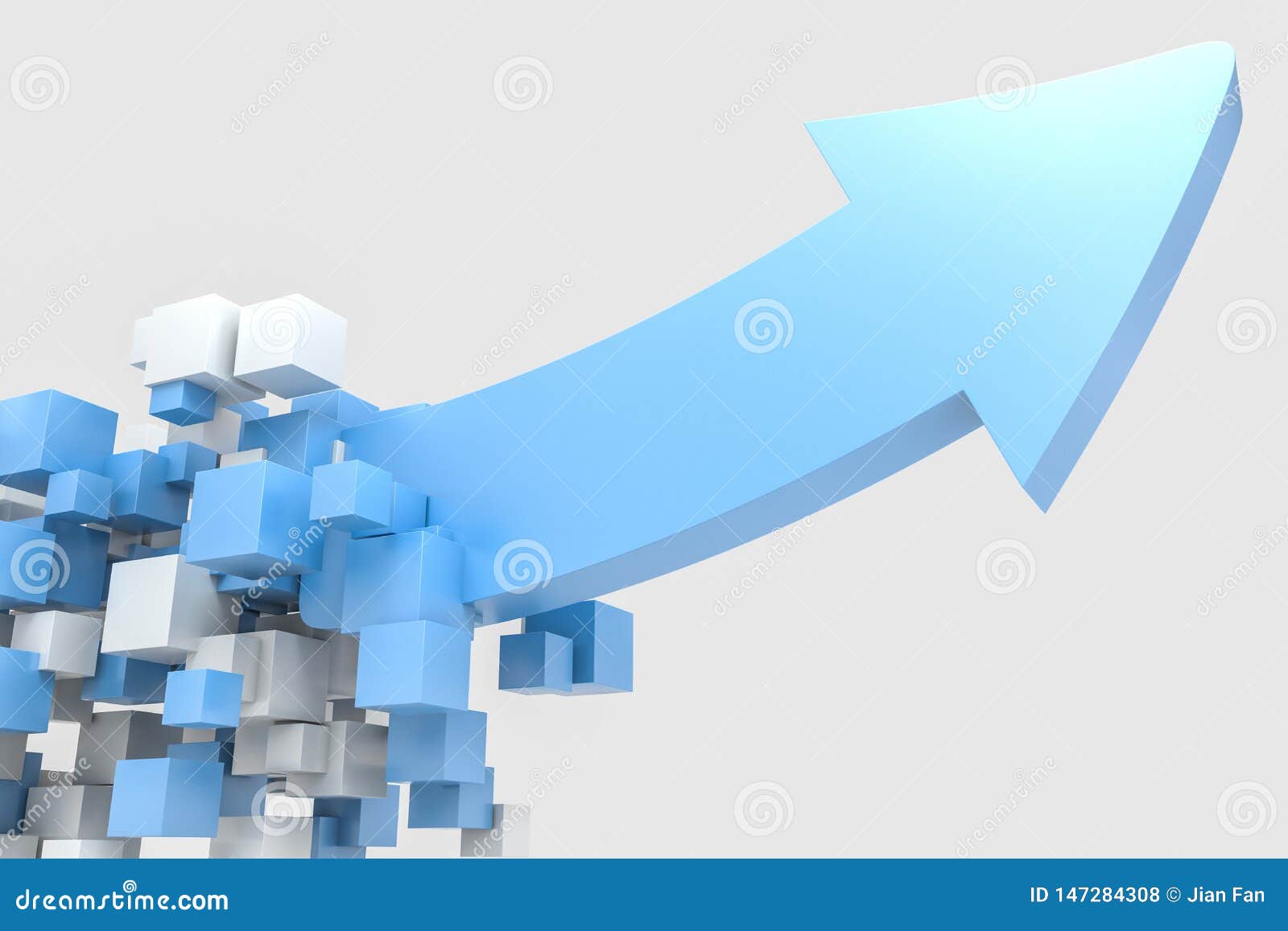 3d Rendering, 3d Model of Arrow, the Concept of Development and ...