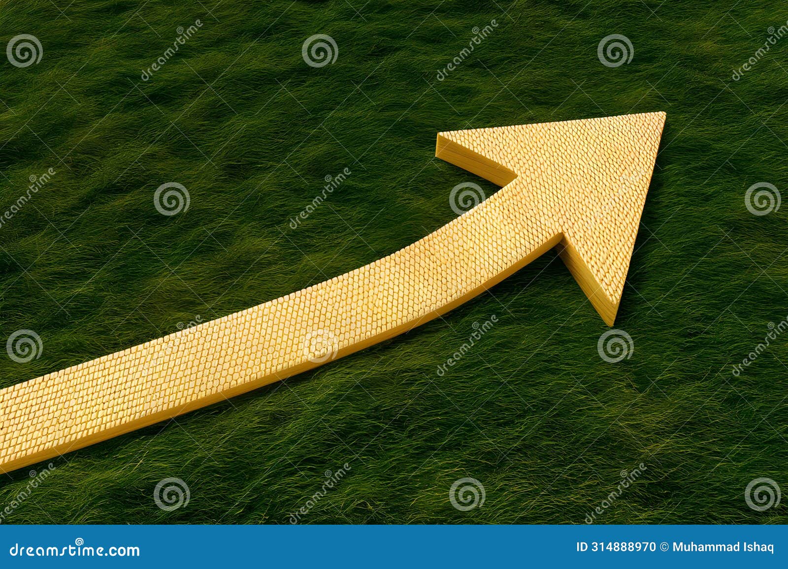 3D Rendering 3D Model of Arrow, Concept of Development and Direction ...