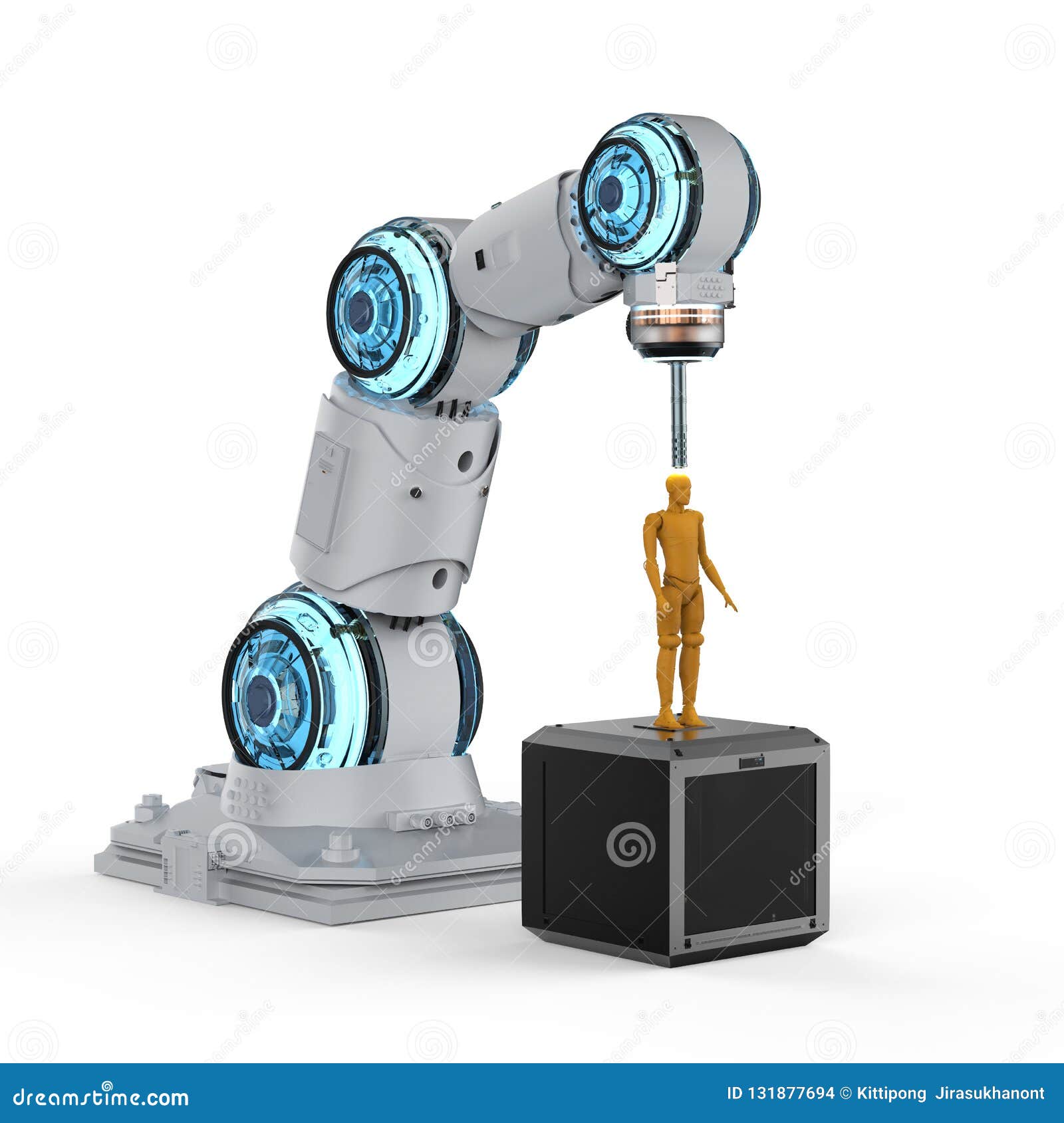 Robotic 3d printer stock illustration. Illustration of artificial ...