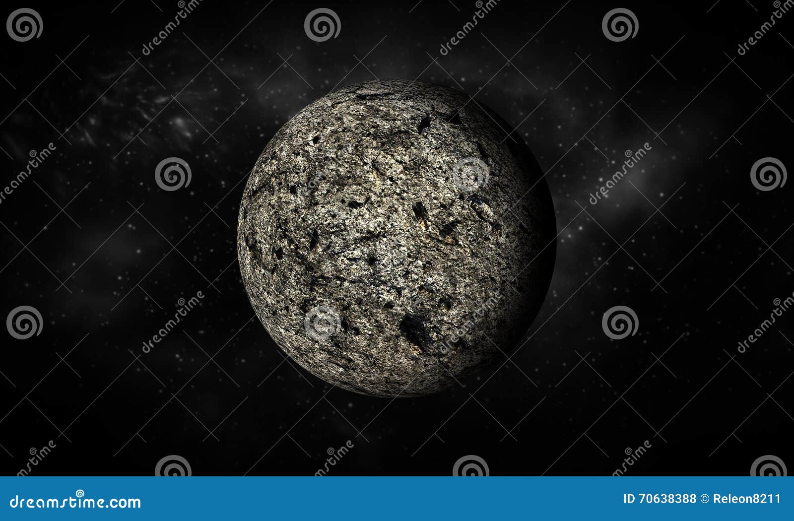 3D-rendering Da Lua Imagem Extremamente Detalhada Que Inclui Elementos ...