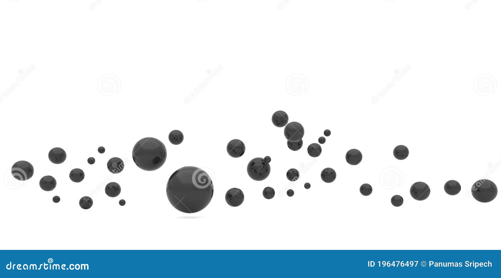 3D Rendering of Dark Sphere on White Background Stock Illustration ...