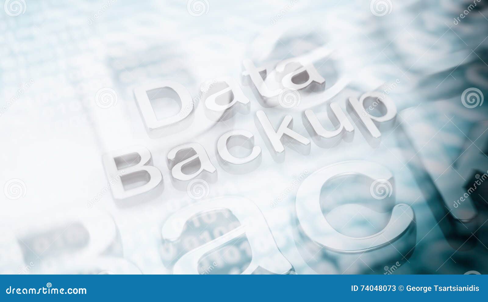 3D Rendering of with Data Backup Text Stock Illustration - Illustration ...