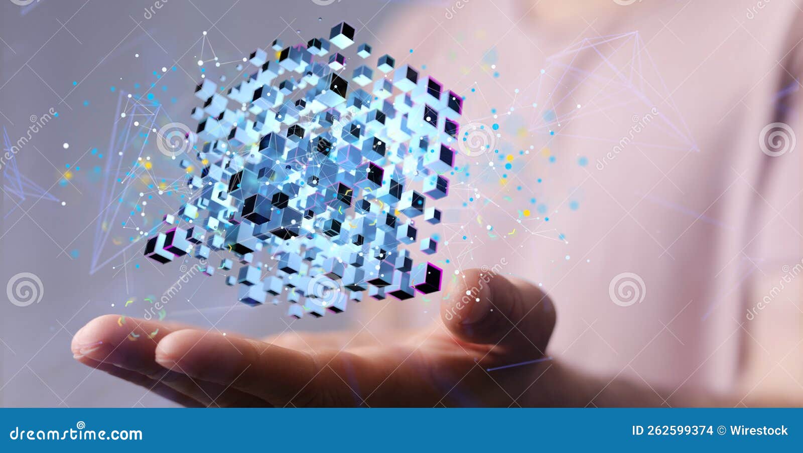 3D Rendering of a .data Internet Infrastructure Concept. Abstract ...