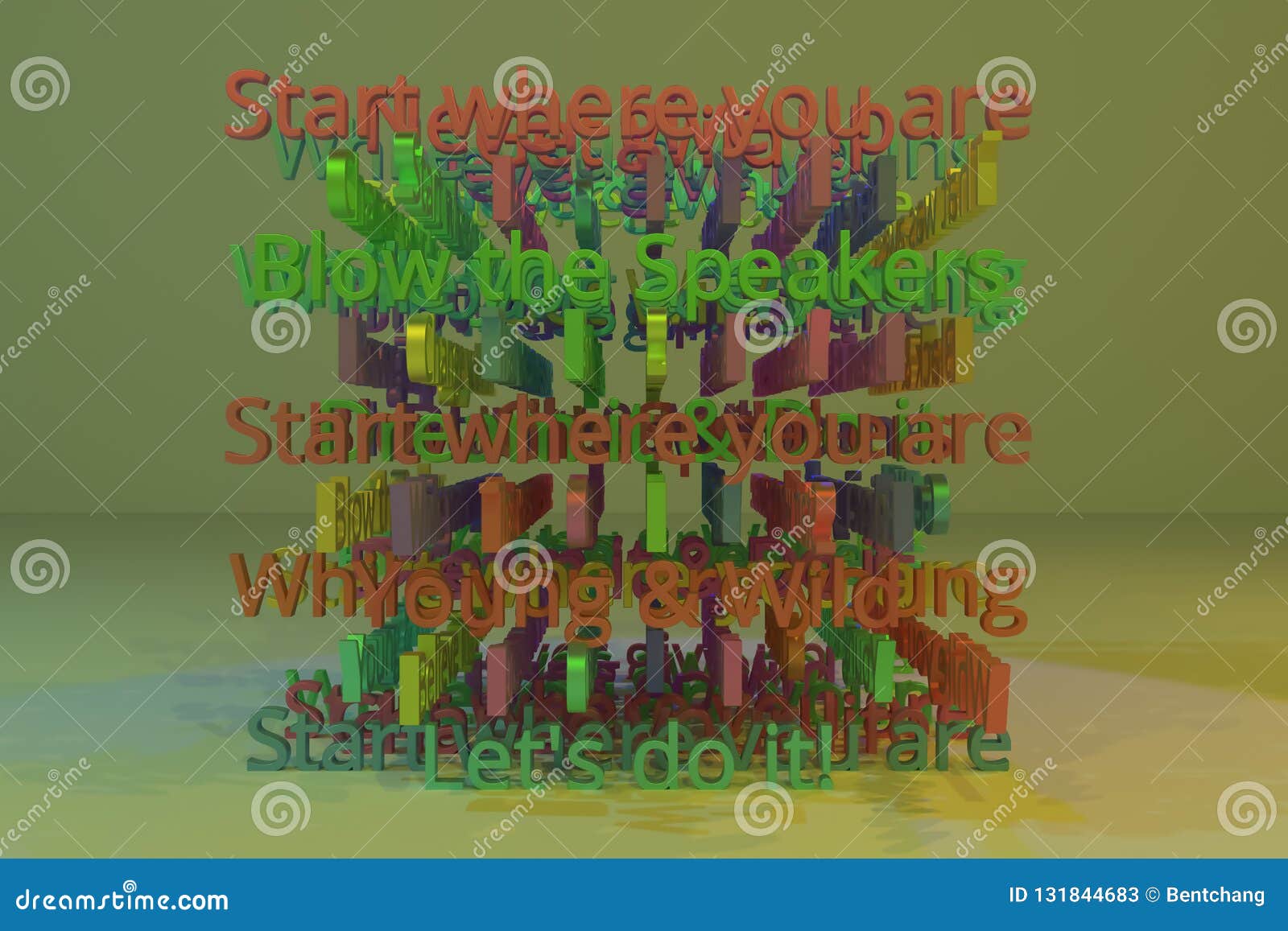 3D Rendering. Decorative, Illustrations CGI Typography, Motivation ...