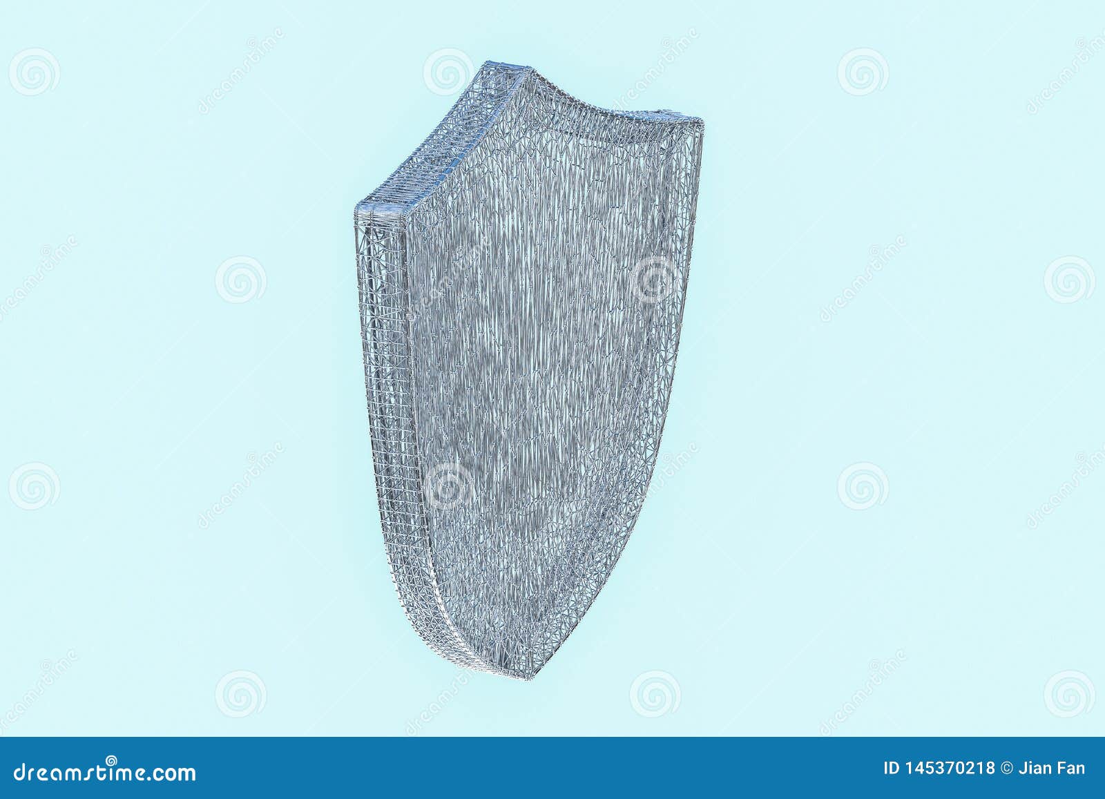 3d Rendering, a Defense Shield with Technological Background Stock ...