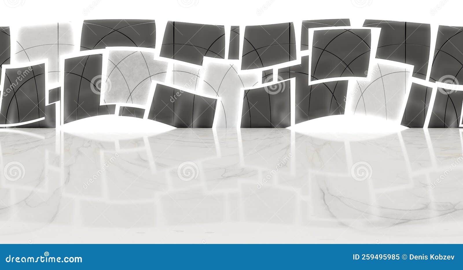 3d Rendering. 360 Degree Spherical Seamless Vr Panorama. Abstract Empty ...