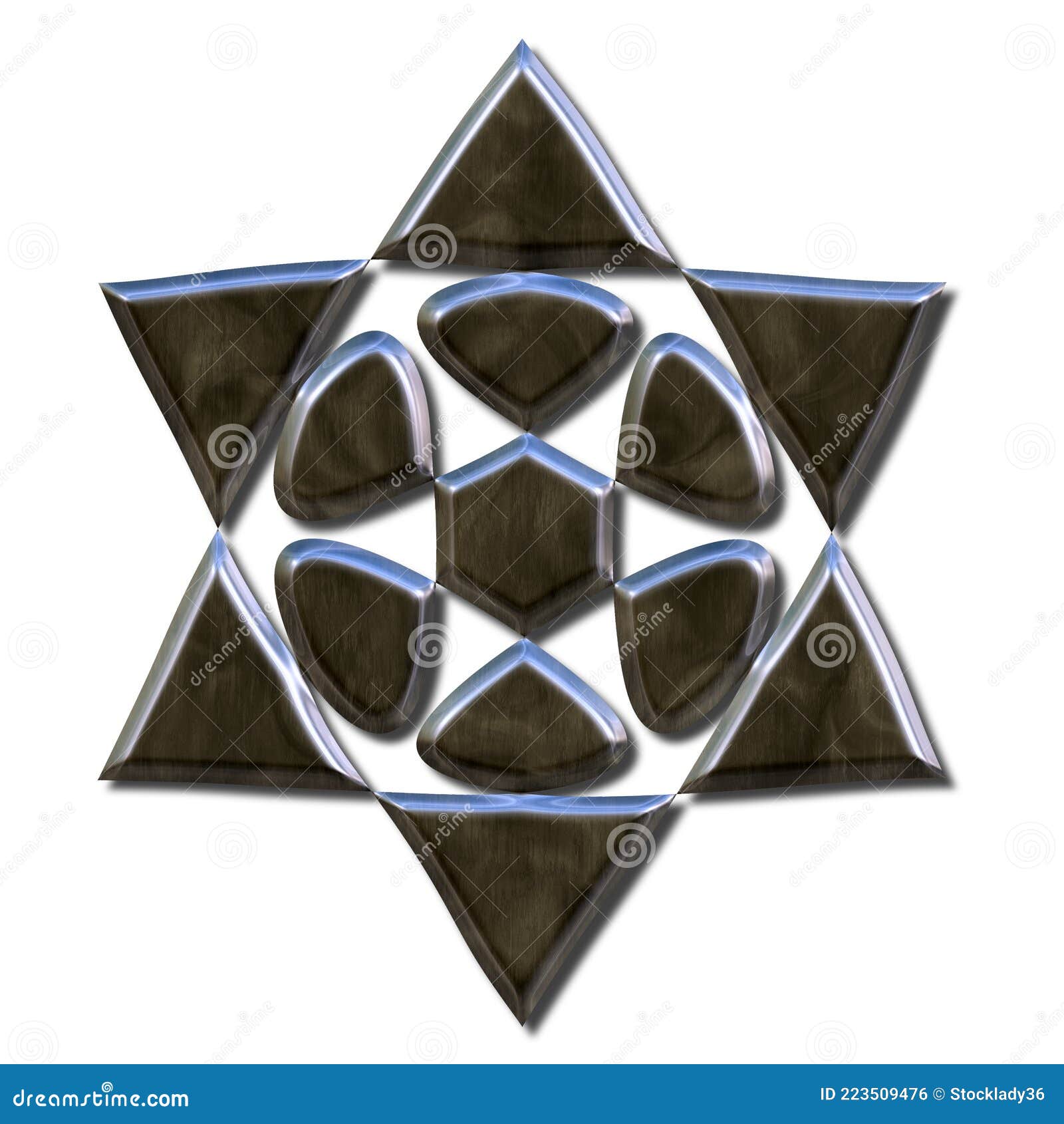 3D Rendering of Delicate Metallic Symbol Stock Illustration ...