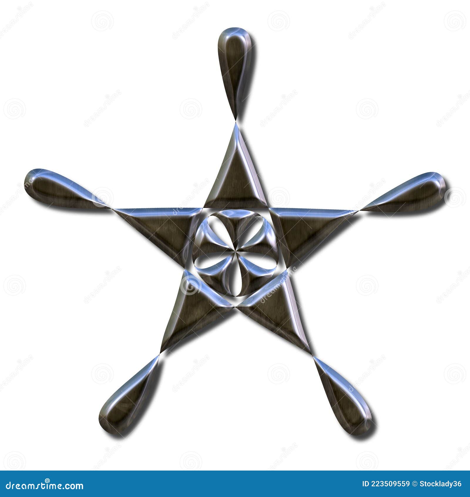 3D Rendering of Delicate Metallic Symbol Stock Illustration ...