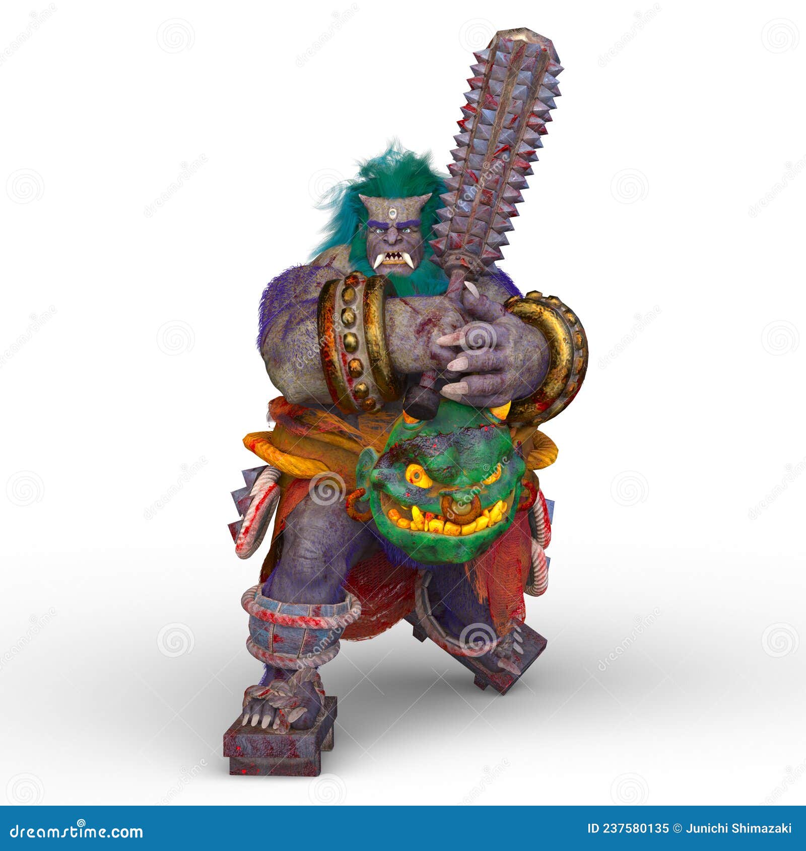 3D rendering of a demon stock illustration. Illustration of horror ...